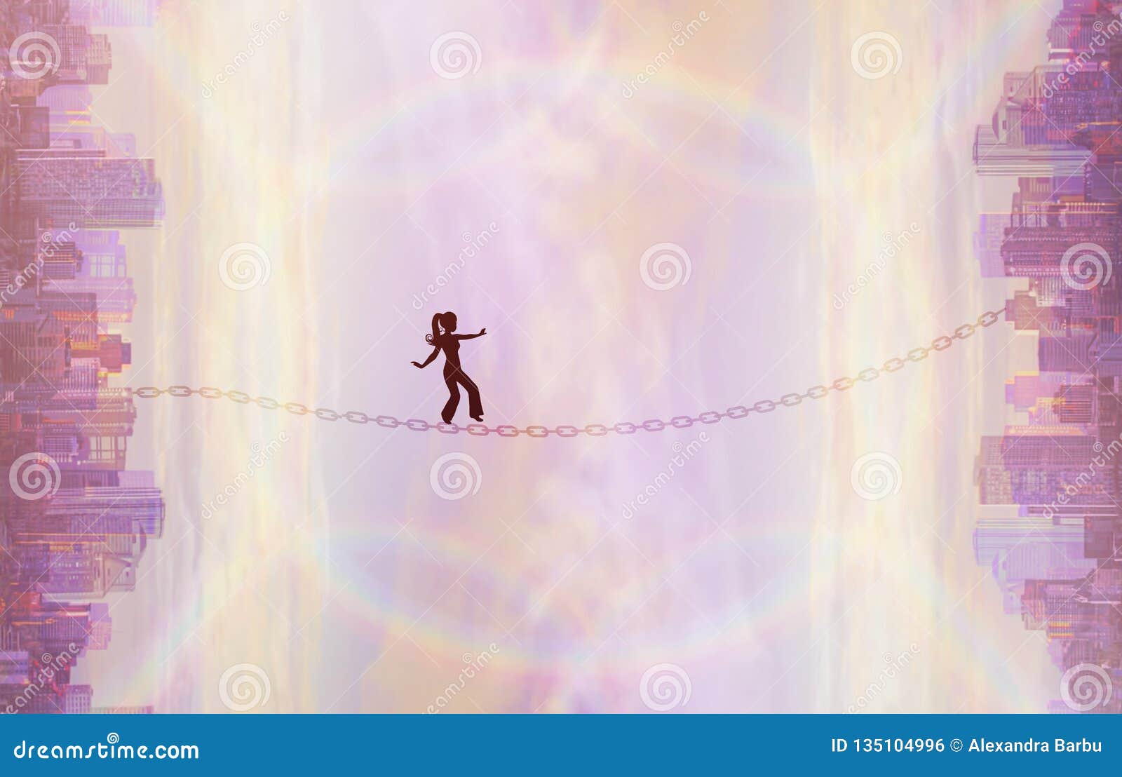 Parallel Worlds, Reality Shift, Silhouette in Balance, Slack Line ... Parallel Worlds, Reality Shift, Silhouette in Balance, Slack Line ...