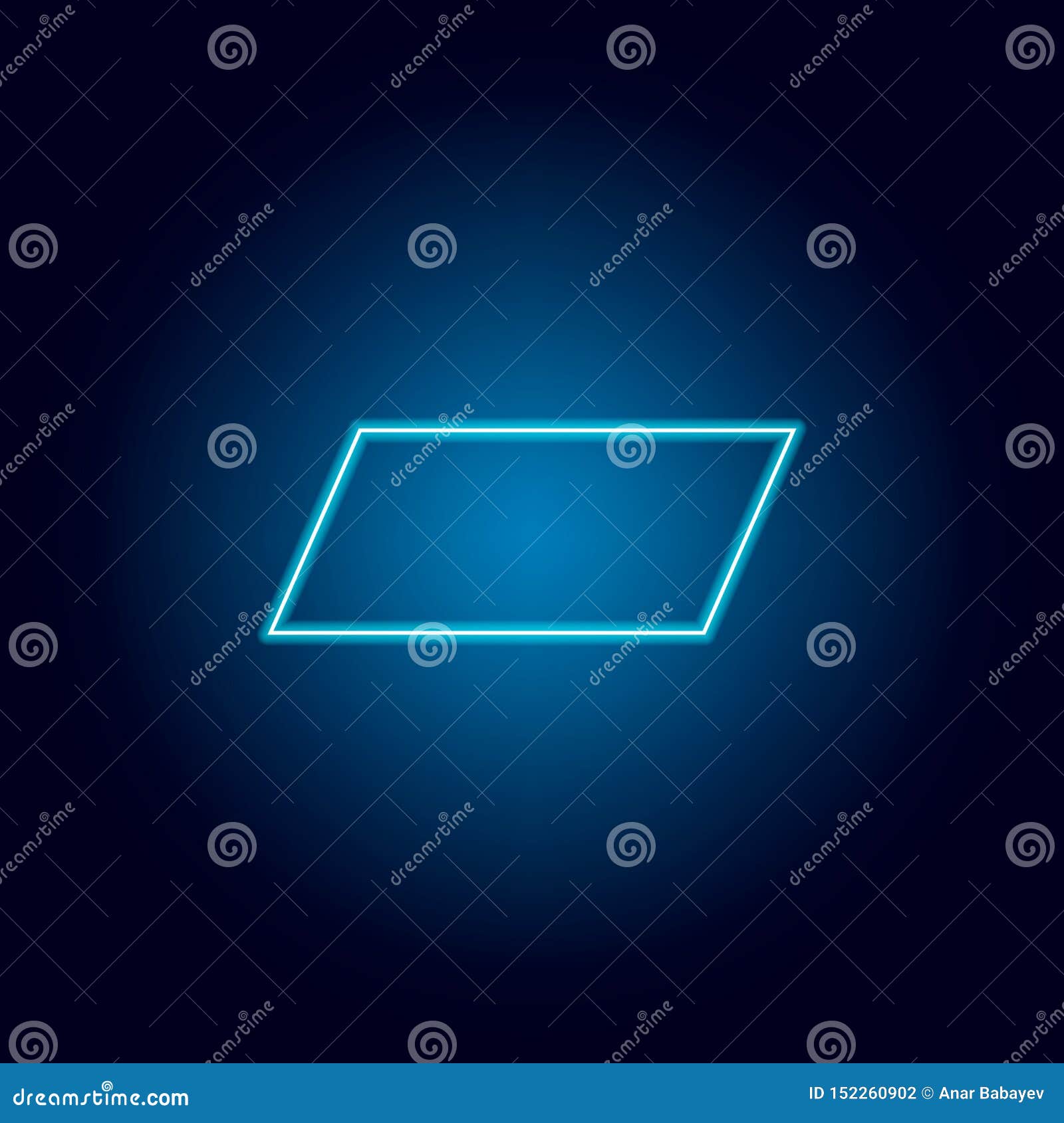 Parallelepiped - One 3D Geometric Shape With Holographic Gradient ...