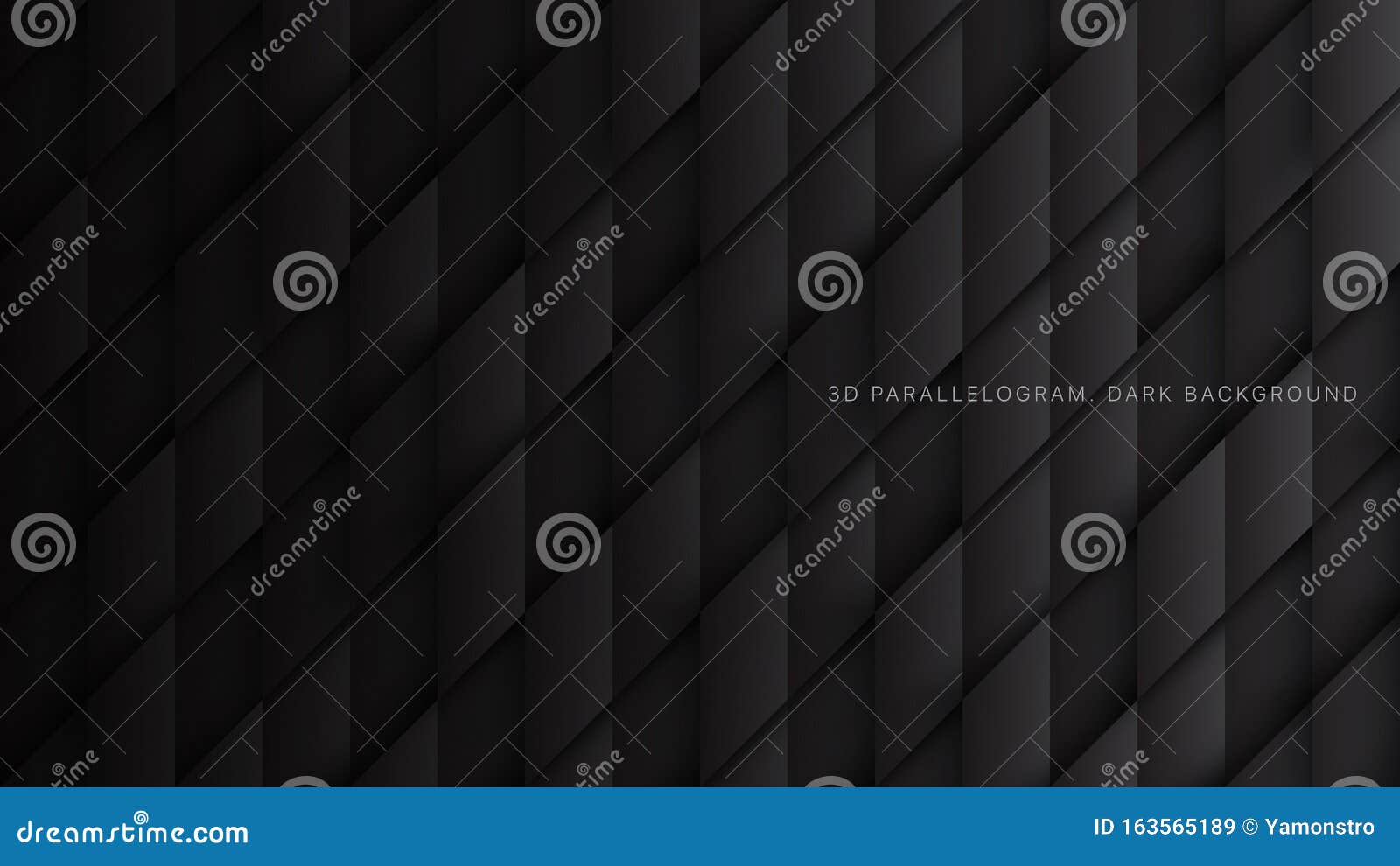 Black Parallelogram Pattern Design In Metallic Background. Vector ...