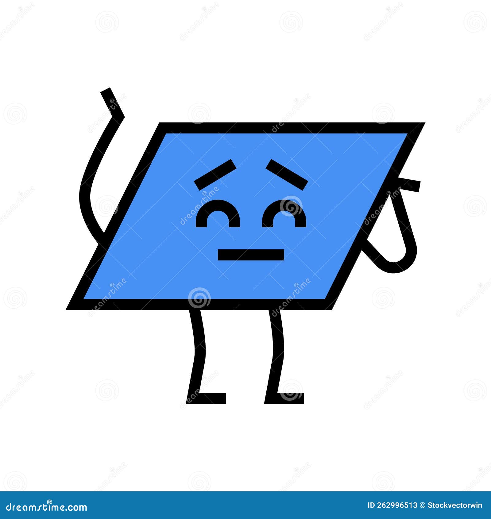 Parallelogram Geometric Shape Character Color Icon Vector Illustration ... Parallelogram Geometric Shape Character Color Icon Vector Illustration ...
