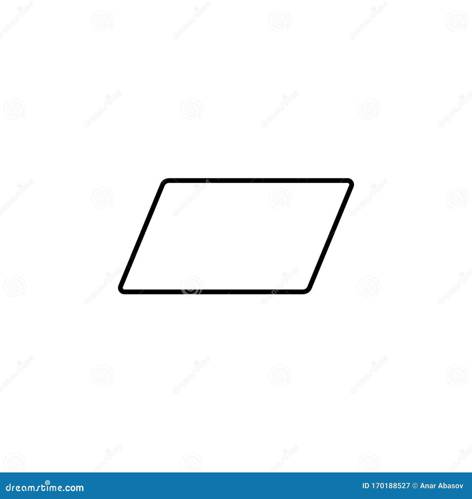 Parallelogram Icon. Element of Geometric Figure for Mobile Concept and ...