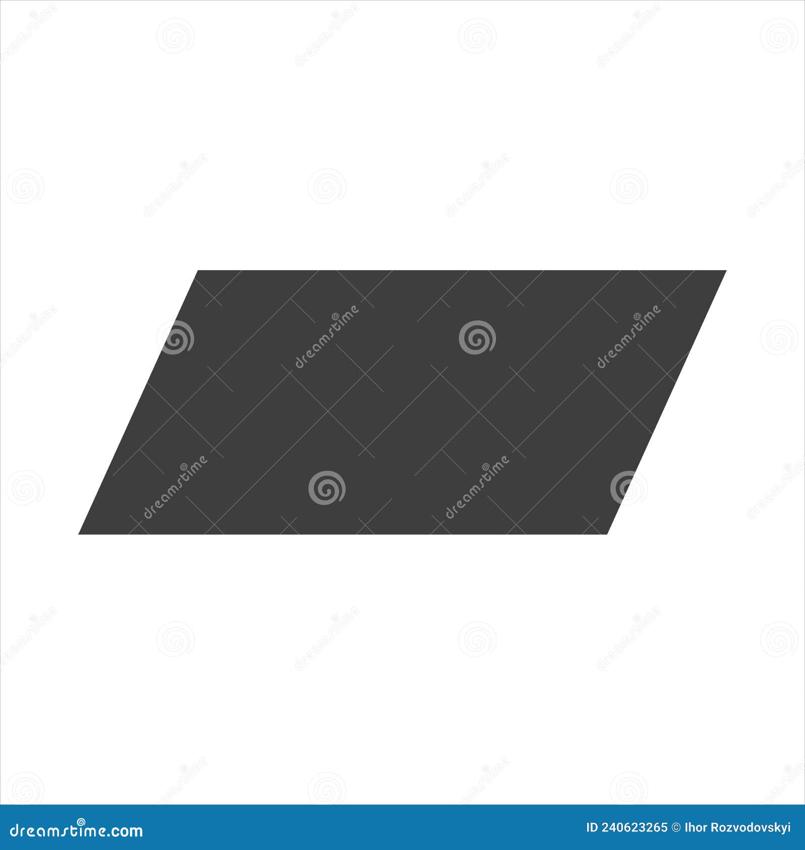 Parallelogram Icon on White Background. the Geometric Figure of a ...