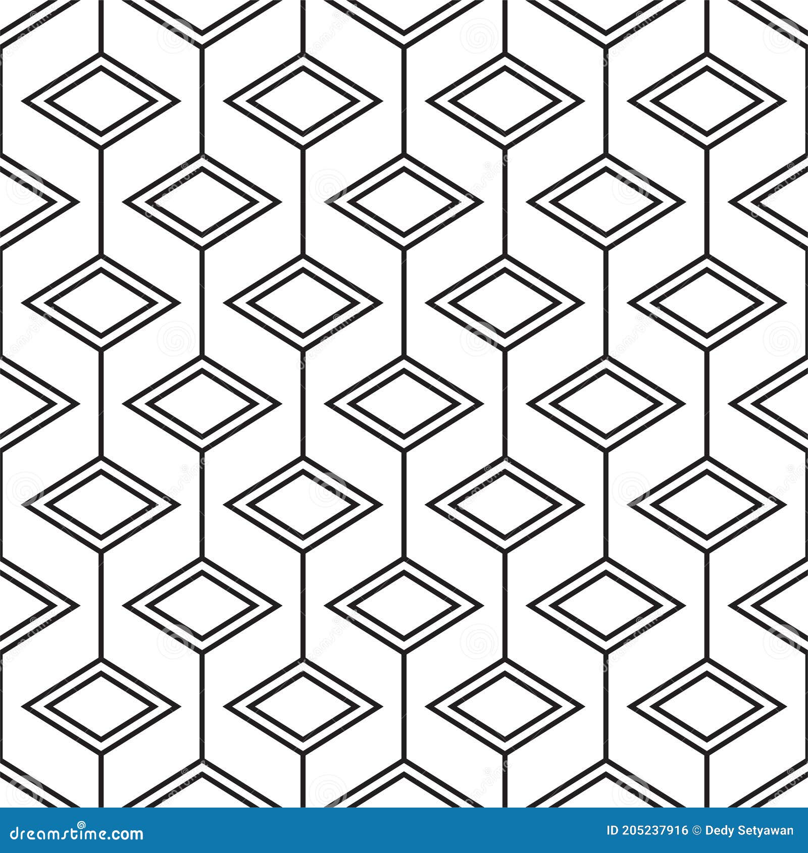 Parallelogram Seamless Pattern Stock Vector Illustration Of Curves