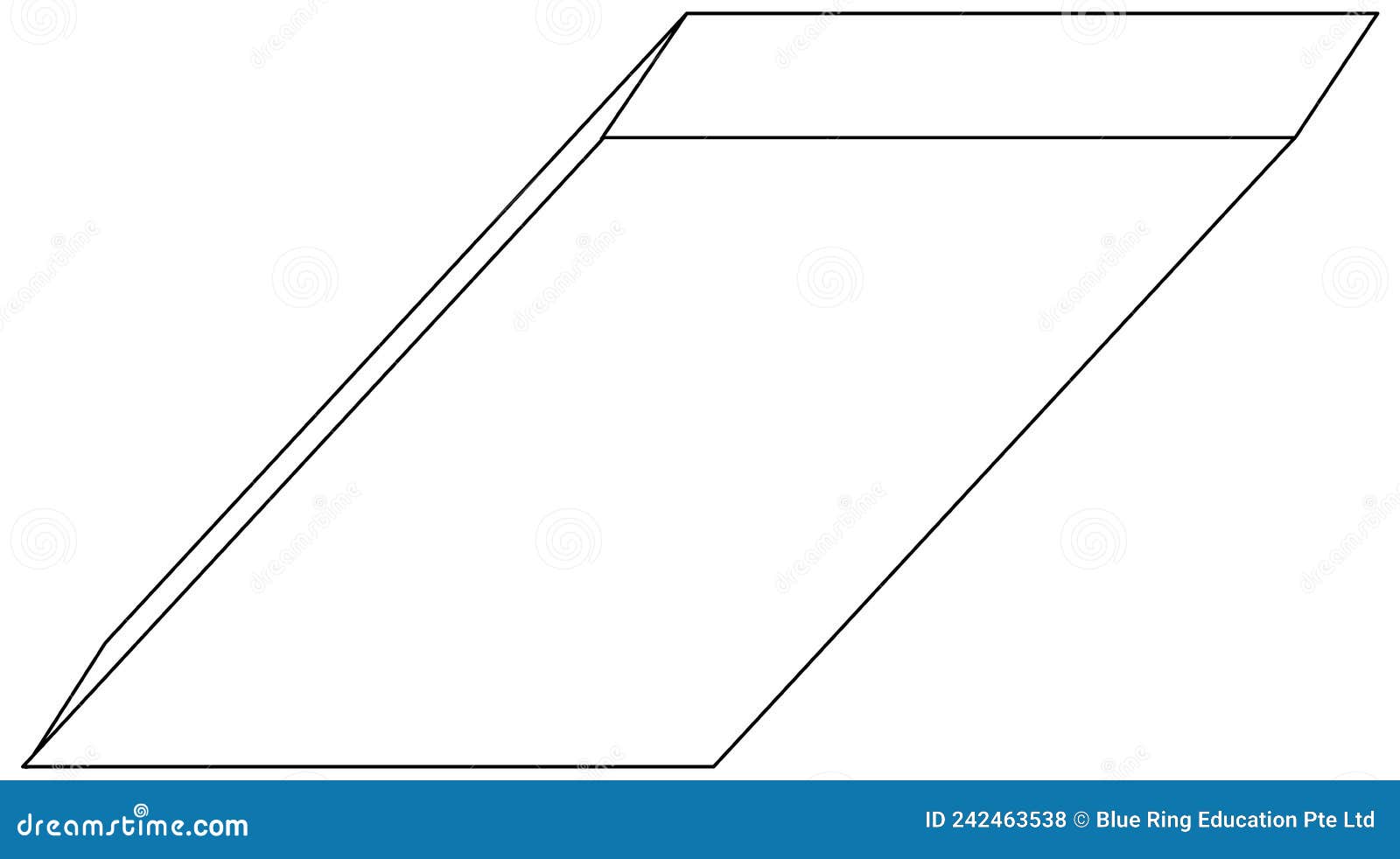 Parallelogram Shape Black and White Doodle Character Stock Vector ...