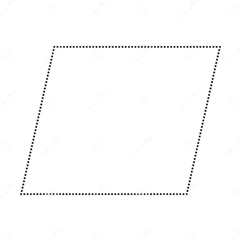 Parallelogram Shape Dotted Symbol Vector Icon for Creative Graphic ...