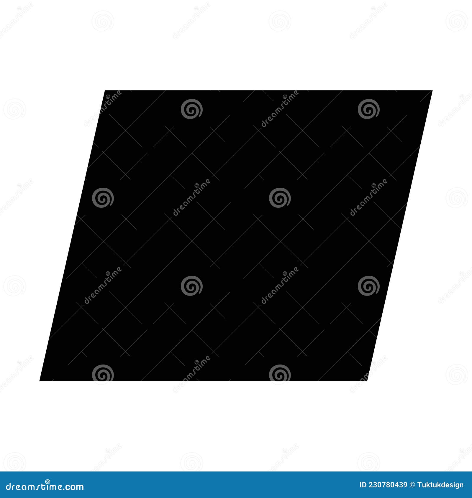 Parallelogram Shape Symbol Vector Icon for Creative Graphic Design Ui ...