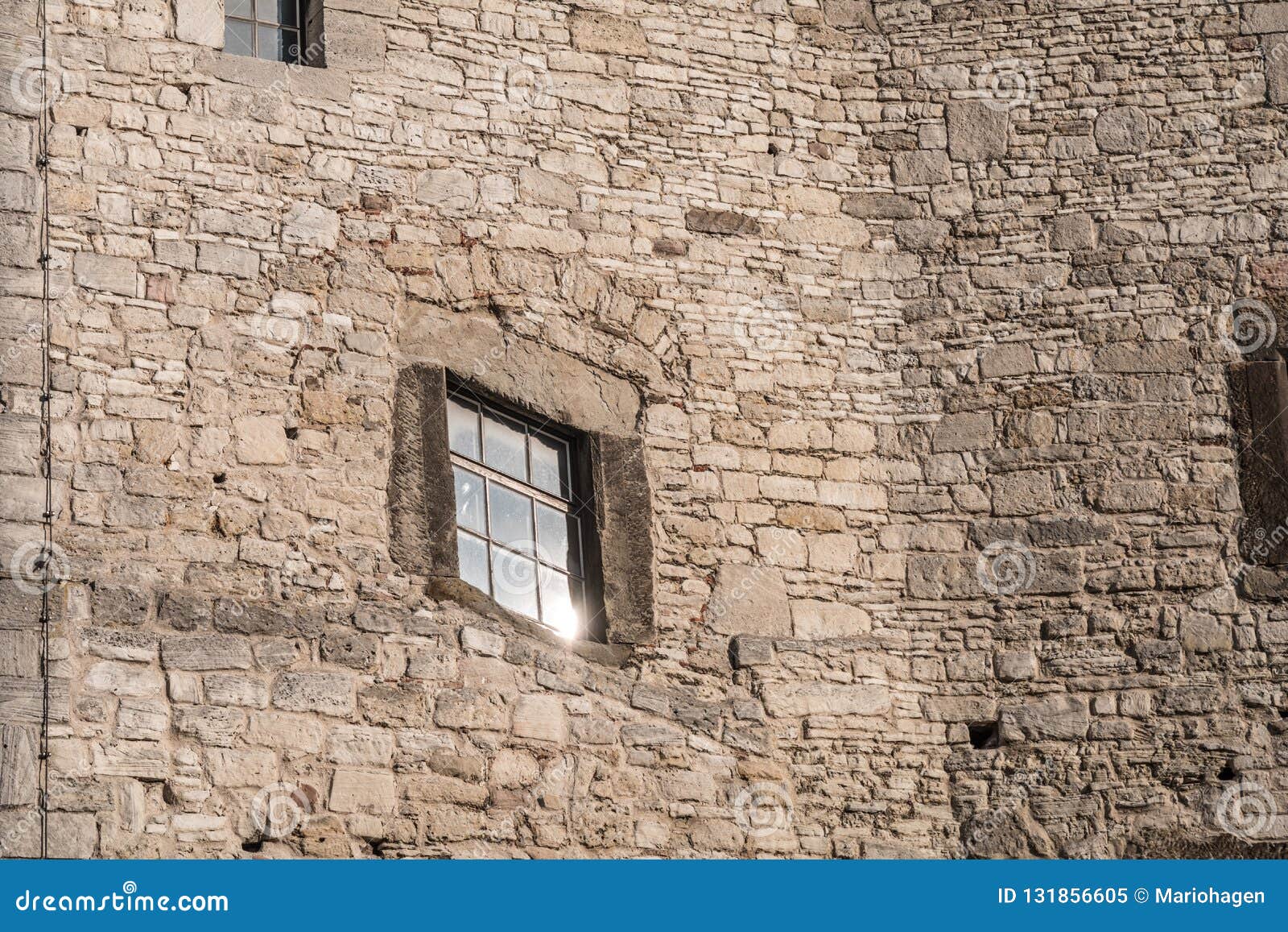 Parallelogram Shaped Window in an Old Facade Stock Image - Image of ...