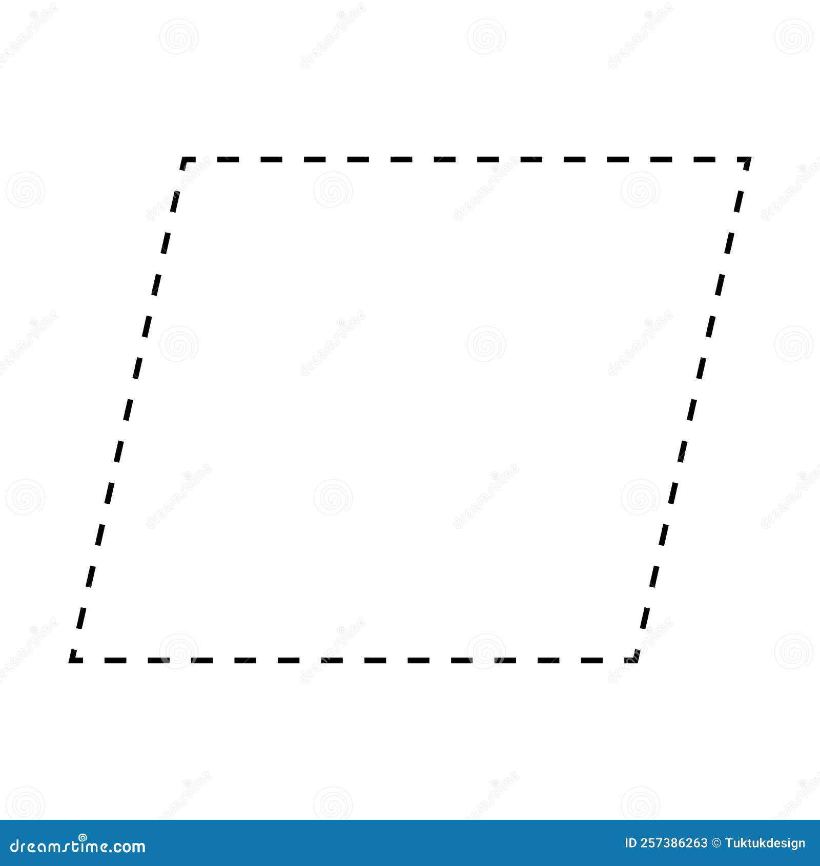 Parallelogram Symbol Dashed Shape Vector Icon for Creative Graphic ...