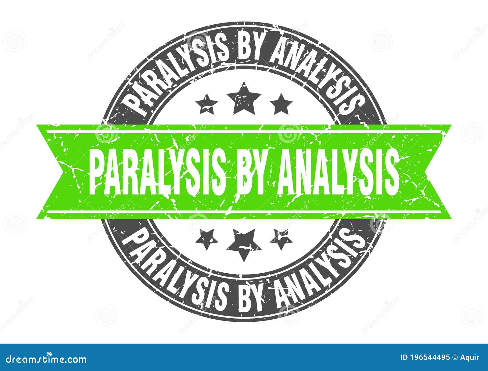 Paralysis by Analysis Stamp Stock Vector - Illustration of paralysis ...