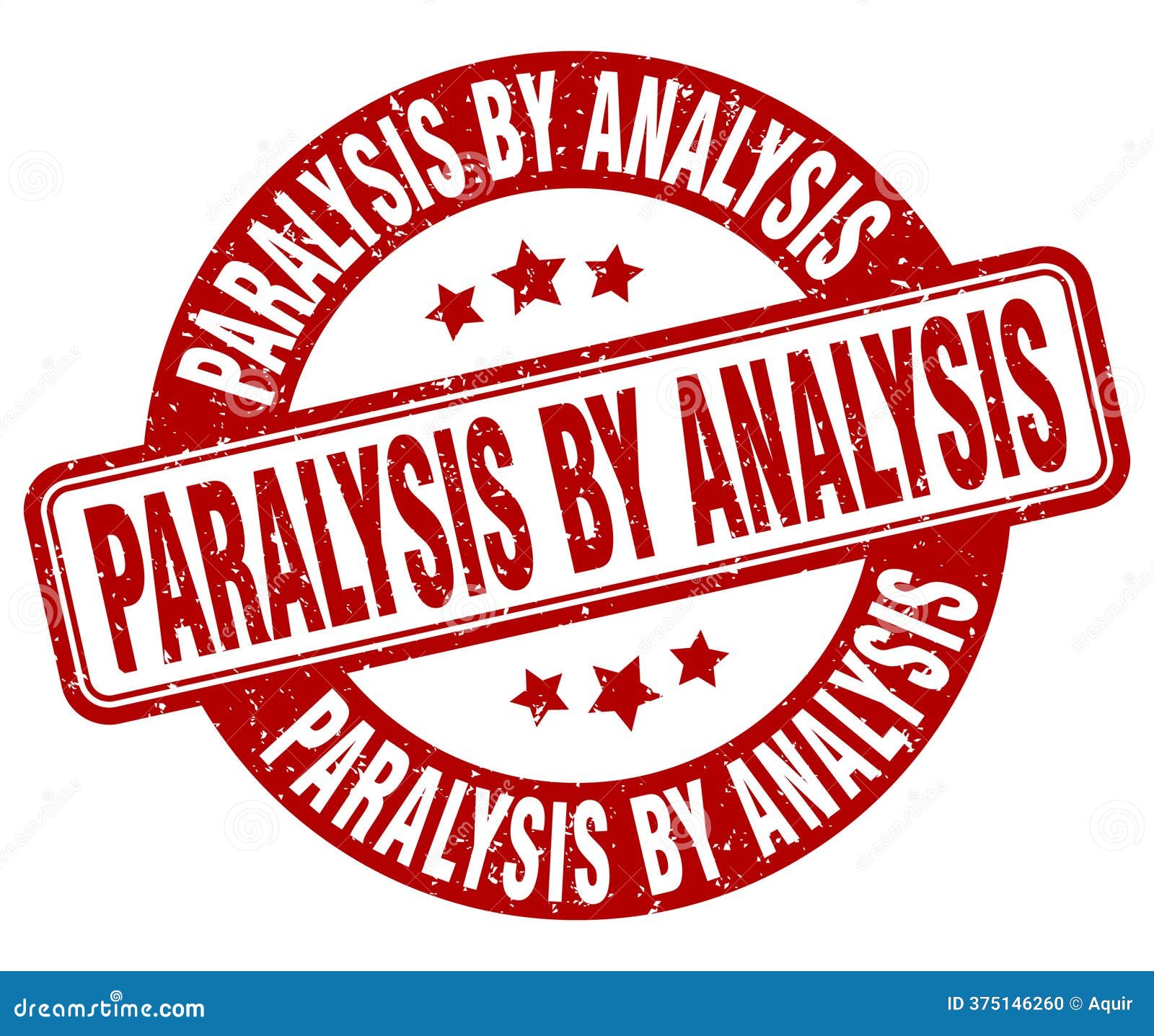 Paralysis By Analysis. Paralysis By Analysis Round Red And Gold Label ...