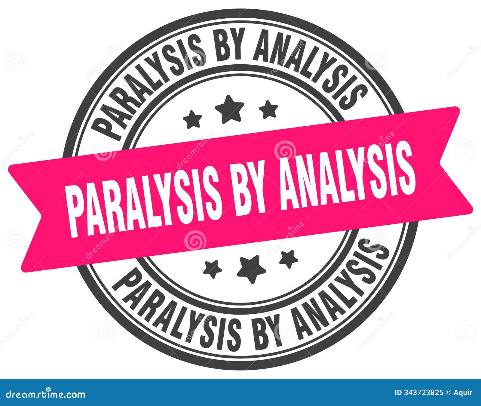 Paralysis By Analysis Sticker. Paralysis By Analysis Sign On ...
