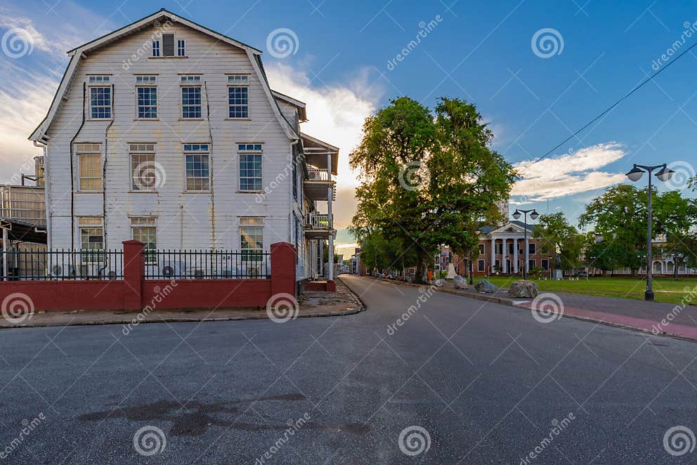 Paramaribo Suriname - August 2019: Street on Independence Square ...