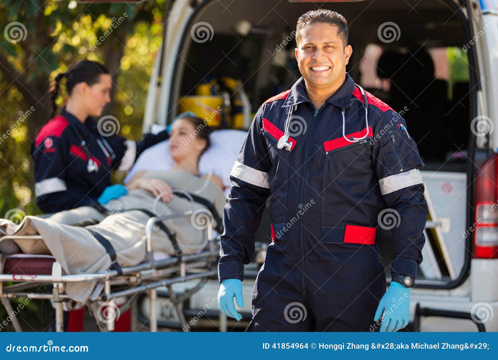 Paramedic Colleague Patient Stock Photo - Image of caucasian, medical ...