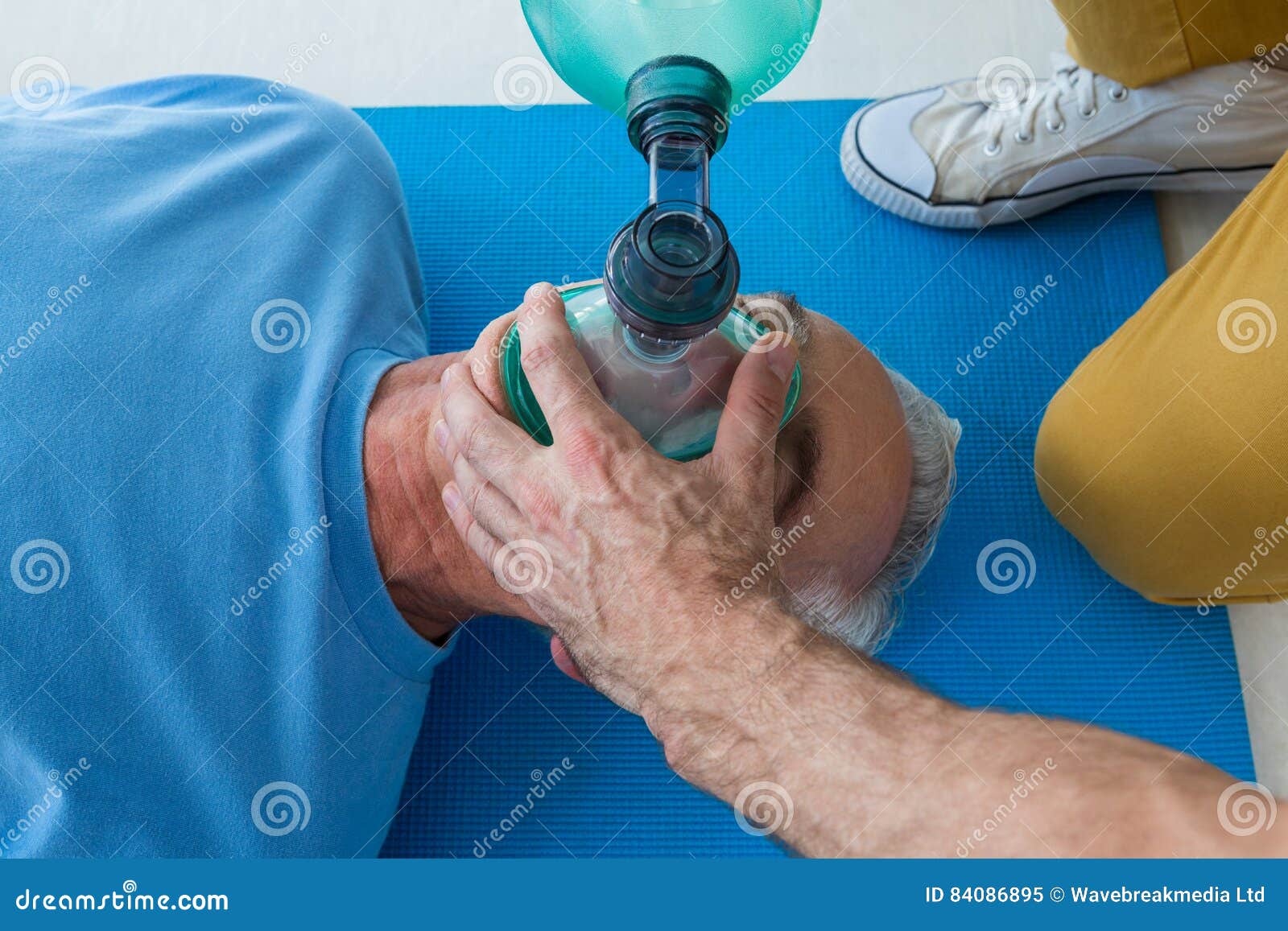 Paramedic Performing Resuscitation on Patient Stock Image - Image of ...