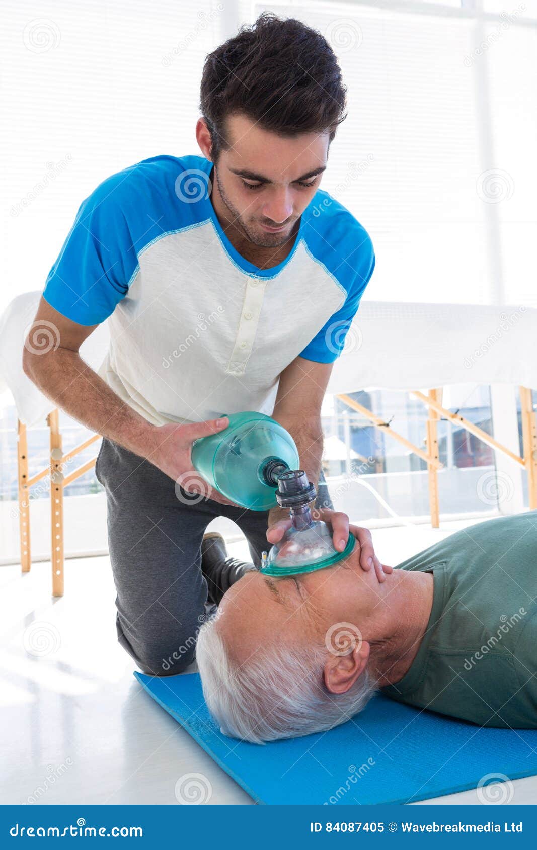 Paramedic Performing Resuscitation on Patient Stock Image - Image of ...