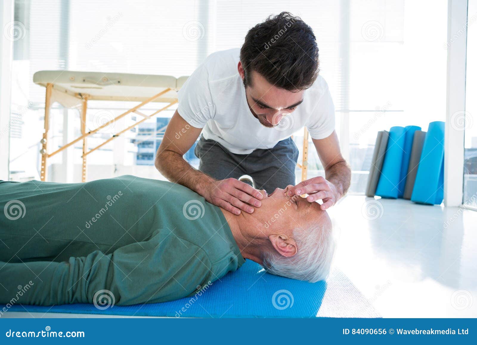 Paramedic Performing Resuscitation on Patient Stock Photo - Image of ...