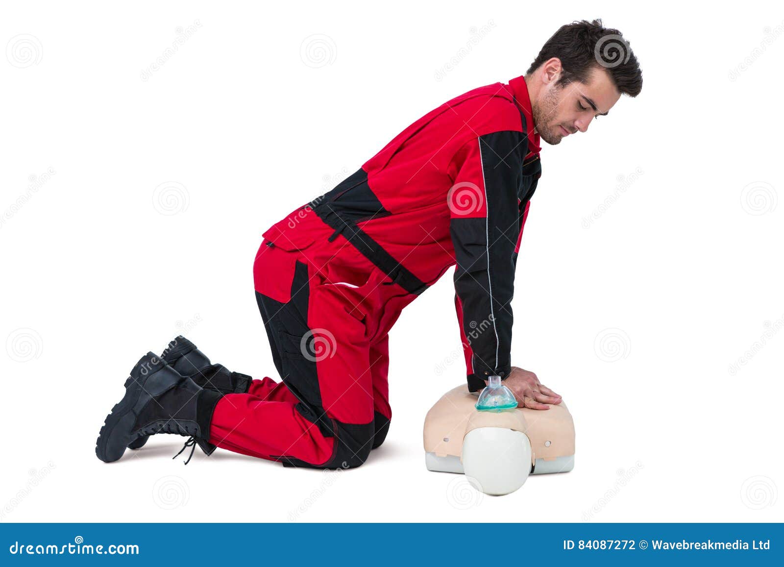 Paramedic Practising Resuscitation on Dummy Stock Photo - Image of ...