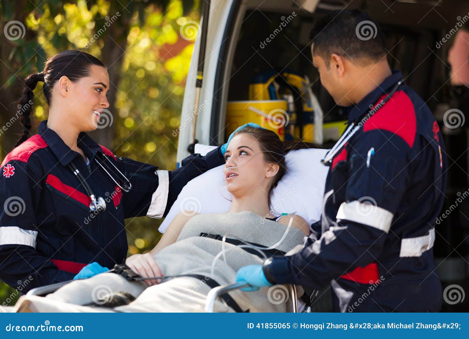 Paramedic team patient stock image. Image of occupation - 41855065