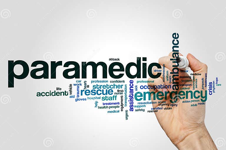Paramedic word cloud stock photo. Image of confident - 90730952