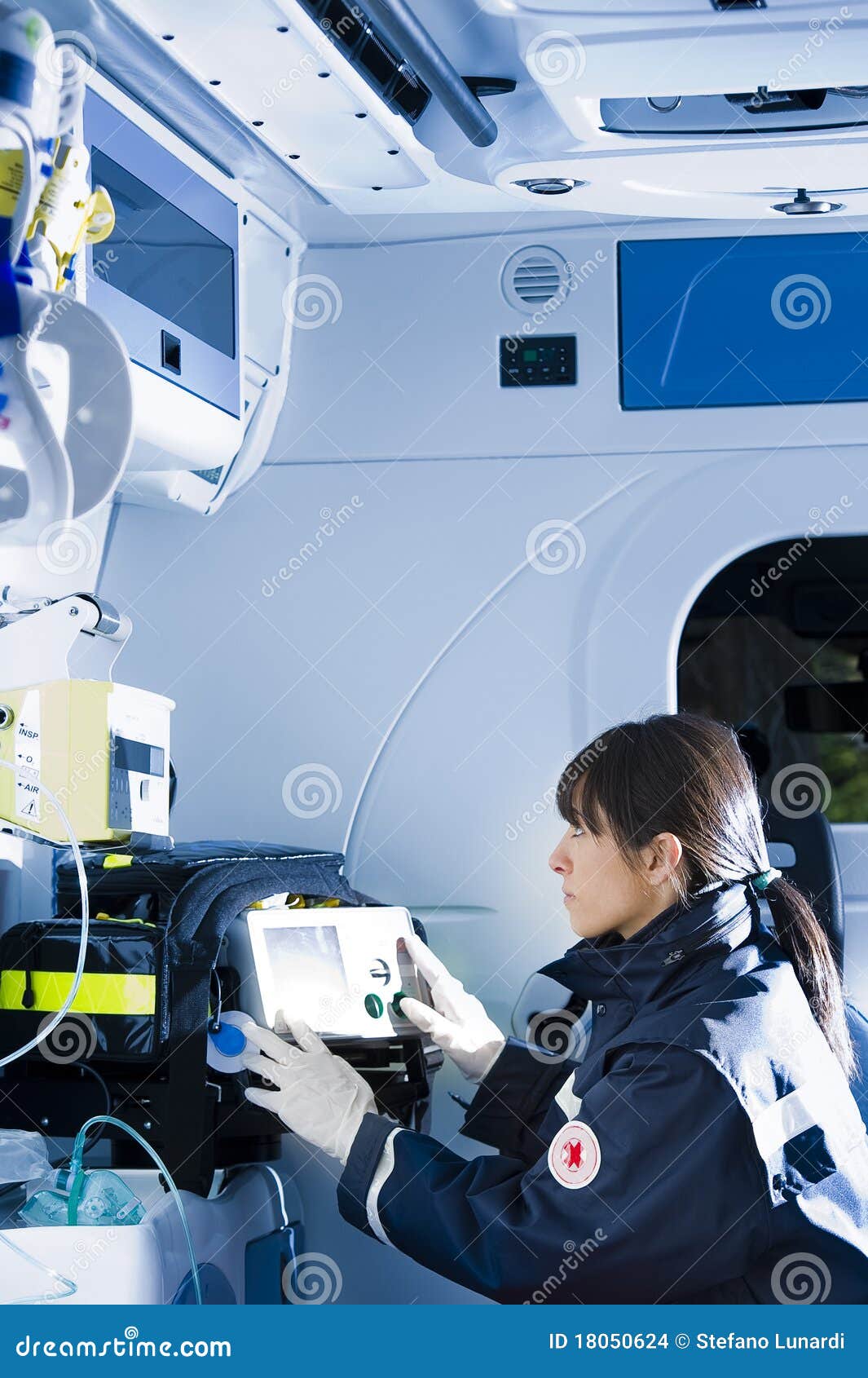 Paramedic at Work stock photo. Image of adult, ambulance - 18050624