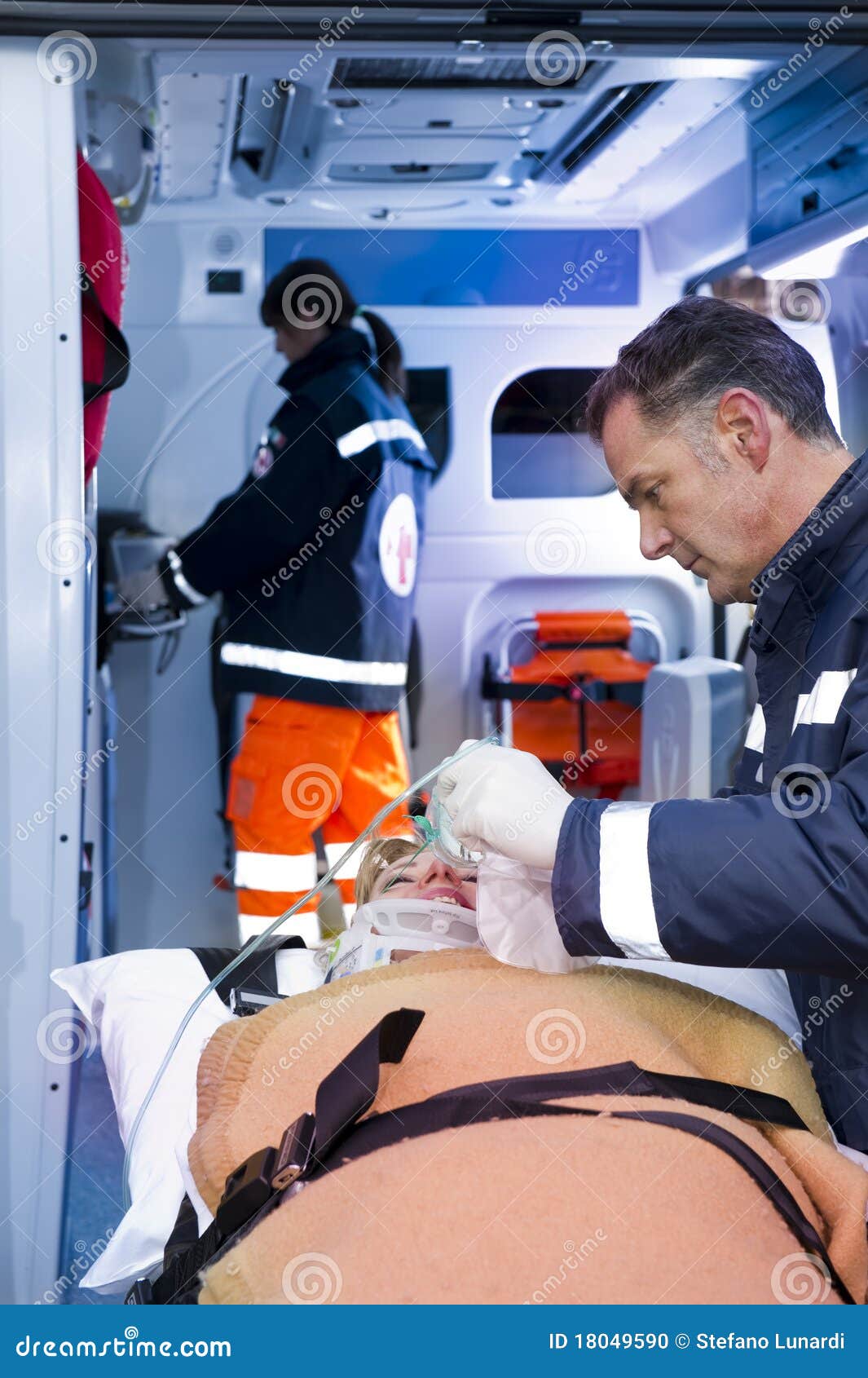 Paramedics with Patient stock photo. Image of helping - 18049590