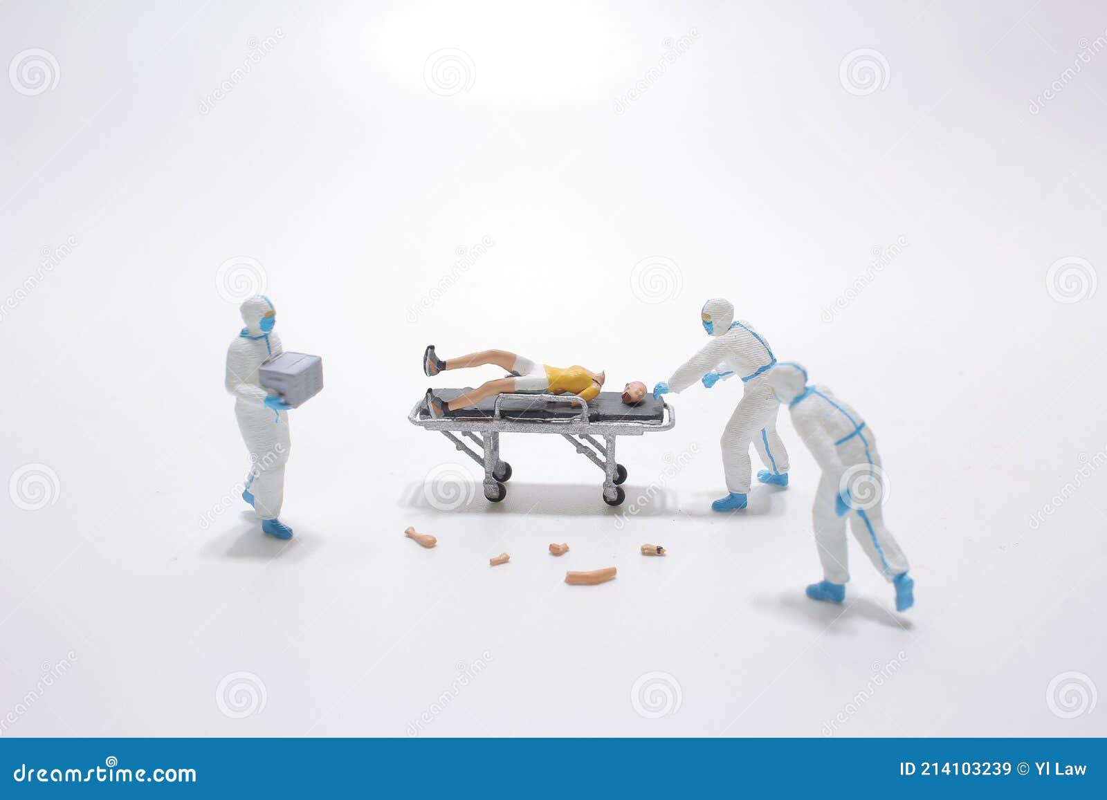 A Paramedics Providing First Aid, the Figure Was Dead Stock Image ...