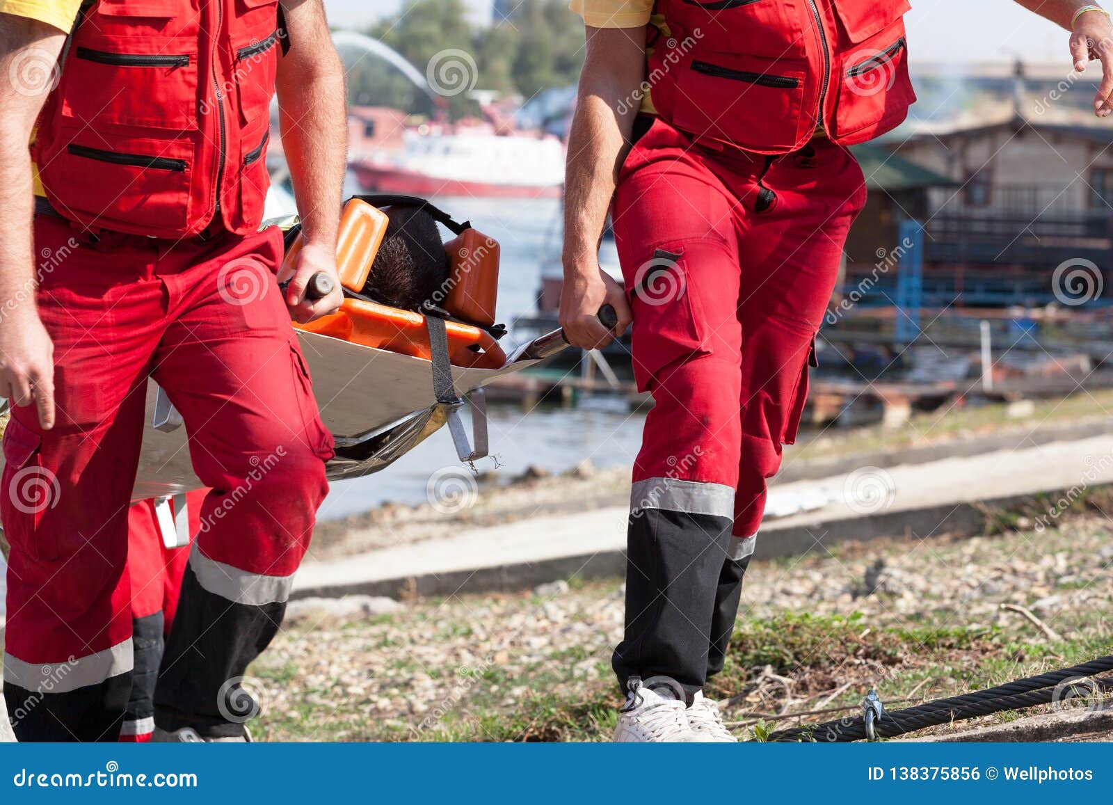 Paramedics in a Rescue Operation after Drowning Stock Photo - Image of ...