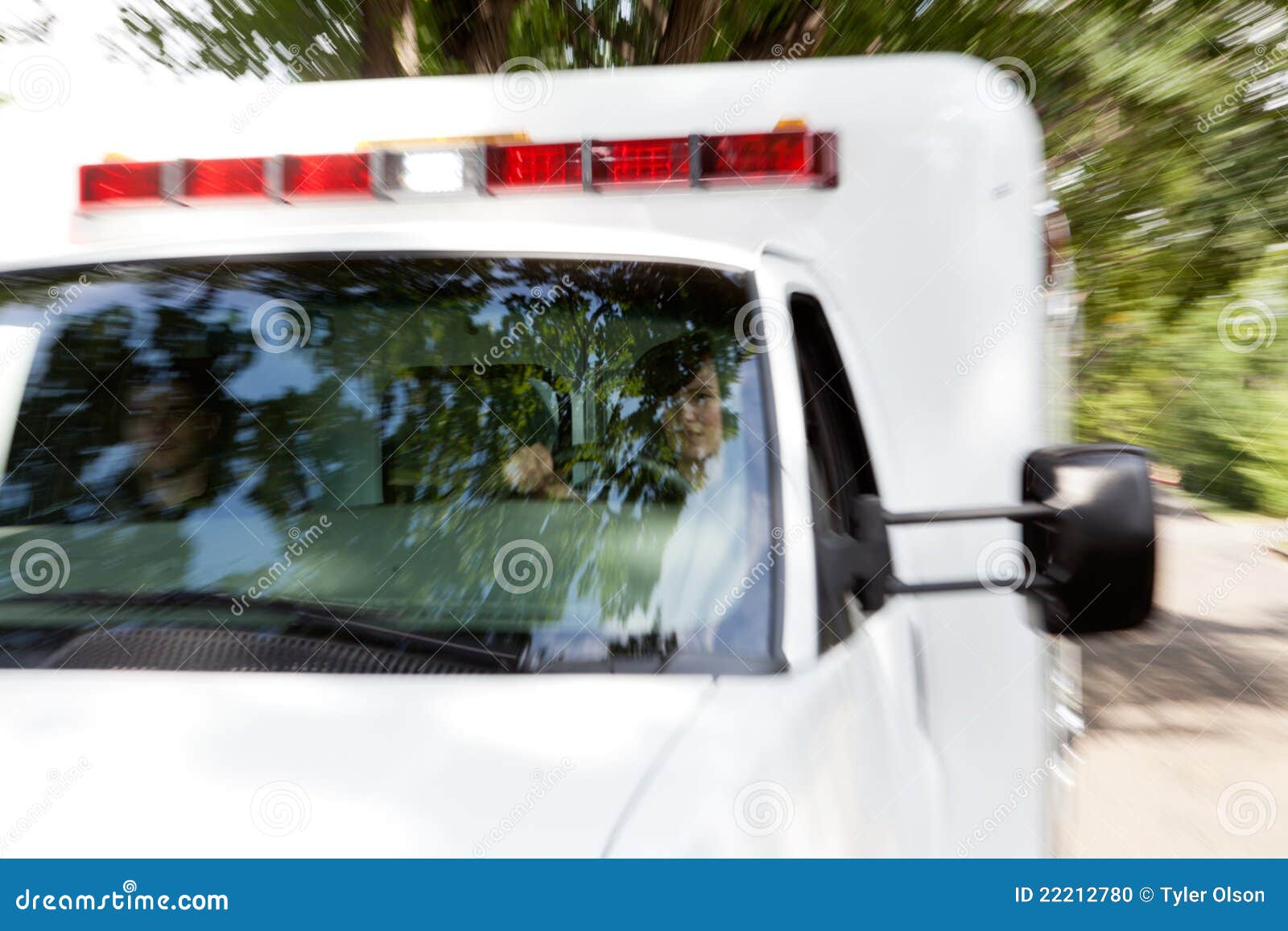 Paramedics in Speeding Ambulance Stock Photo - Image of travel ...