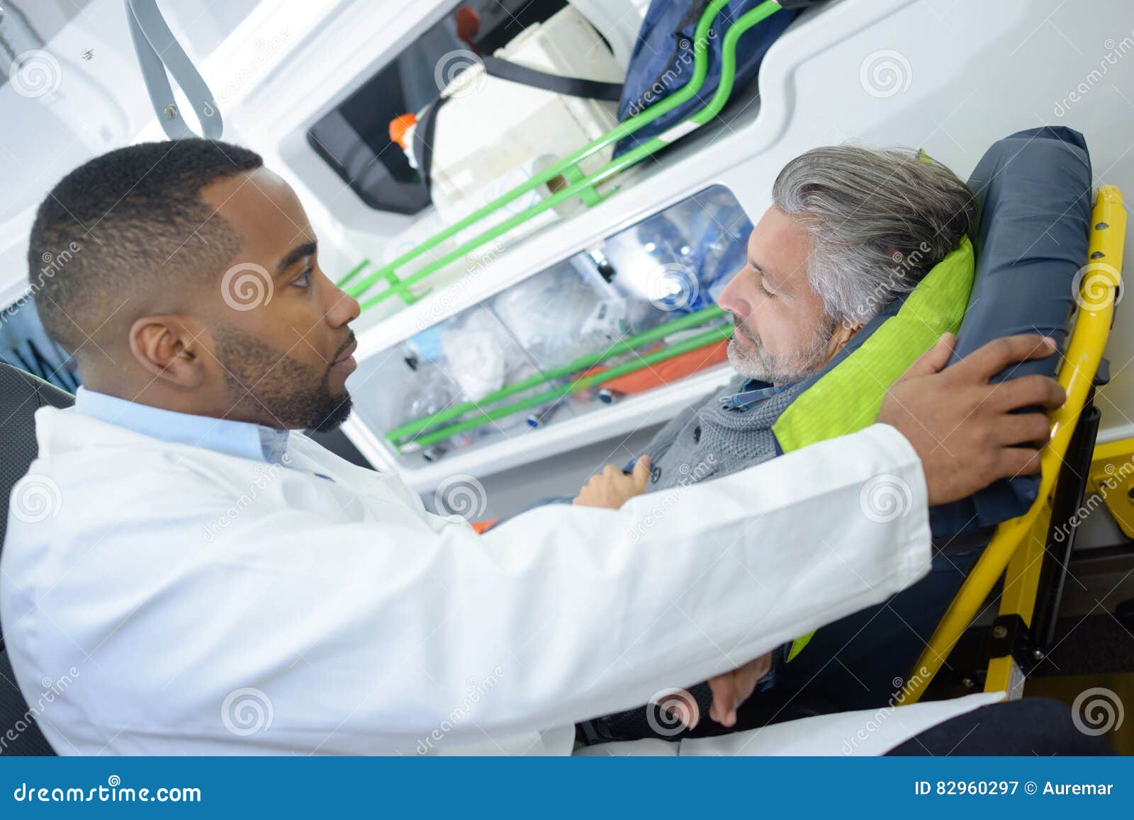 Paramedics Talking To Patient Stock Image - Image of medication ...