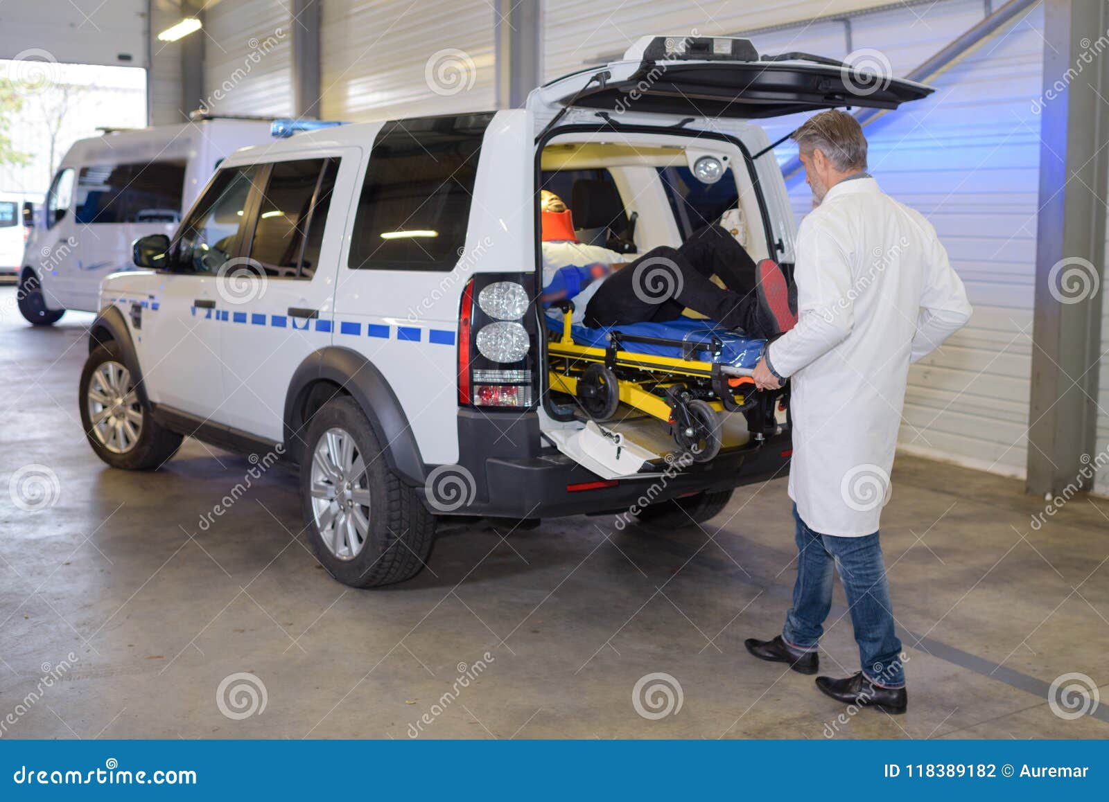 Paramedics Transporting a Victim Stock Photo - Image of health ...