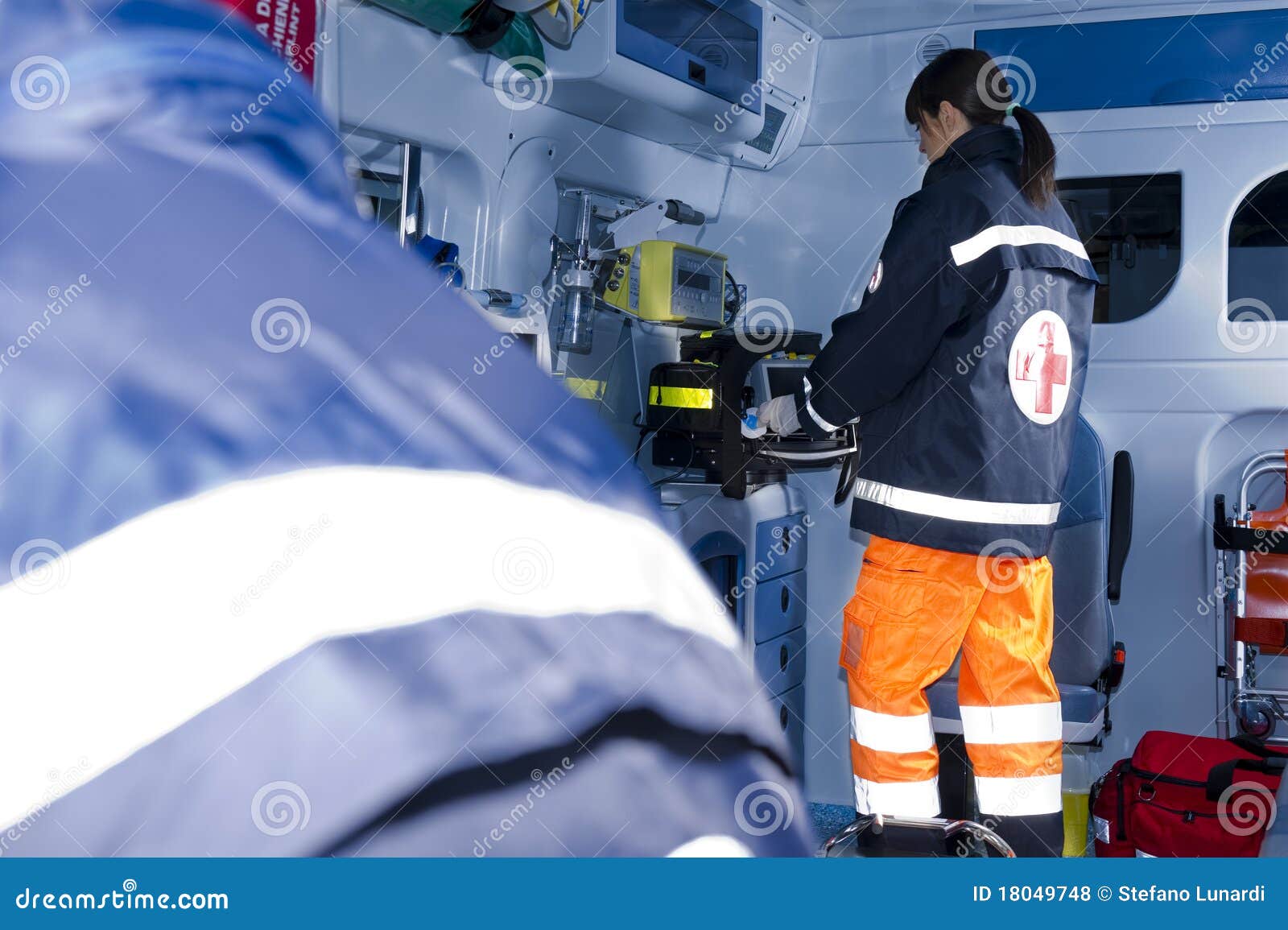 Paramedics at Work stock photo. Image of working, stretcher - 18049748