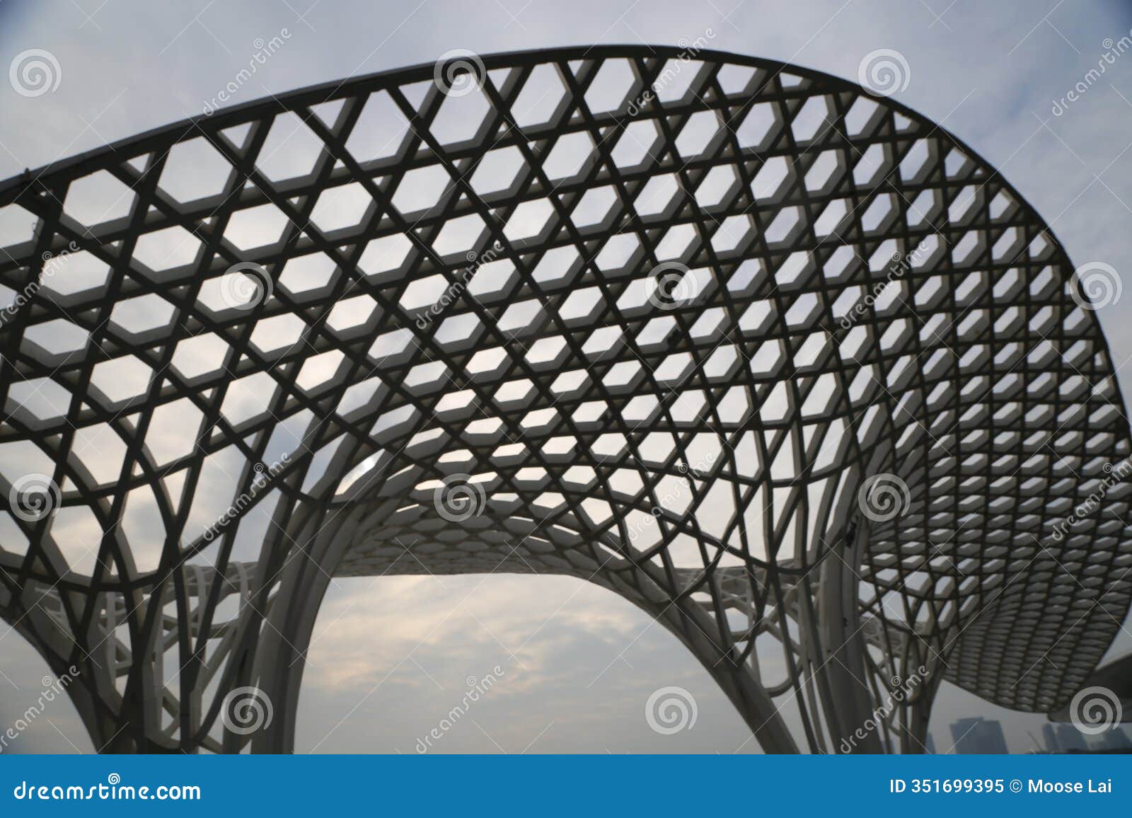 A Parametric Arch Bridge with an Intricate Grid Pattern Casts Shadows ...