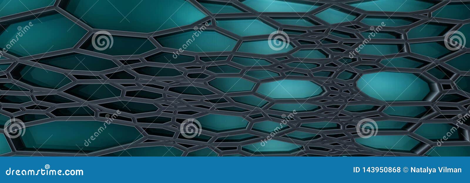 Parametric Graphic Abstraction. Panoramic Background Stock Illustration ...