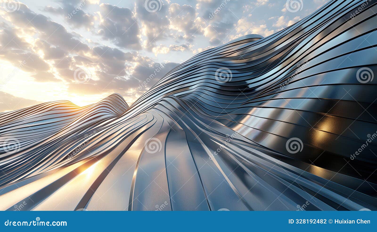 Parametric Museum Building Renderings. Stock Illustration ...