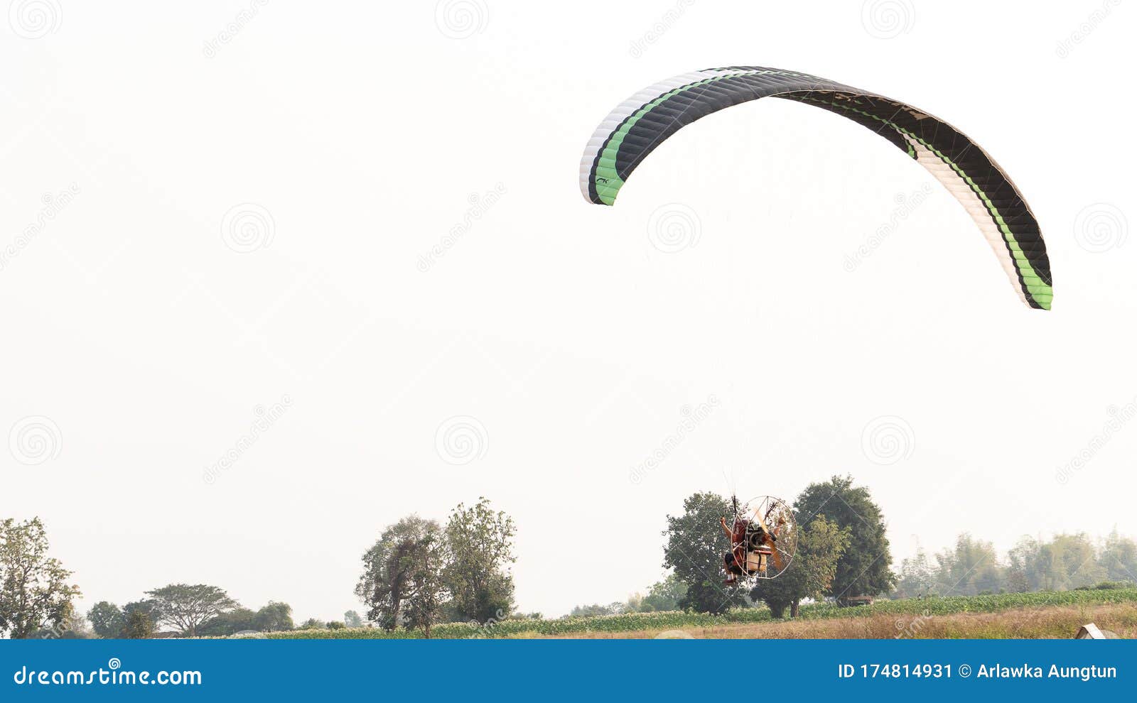 A Paramotor Gliding Up into the Sky for Stock Image - Image of gliding ...