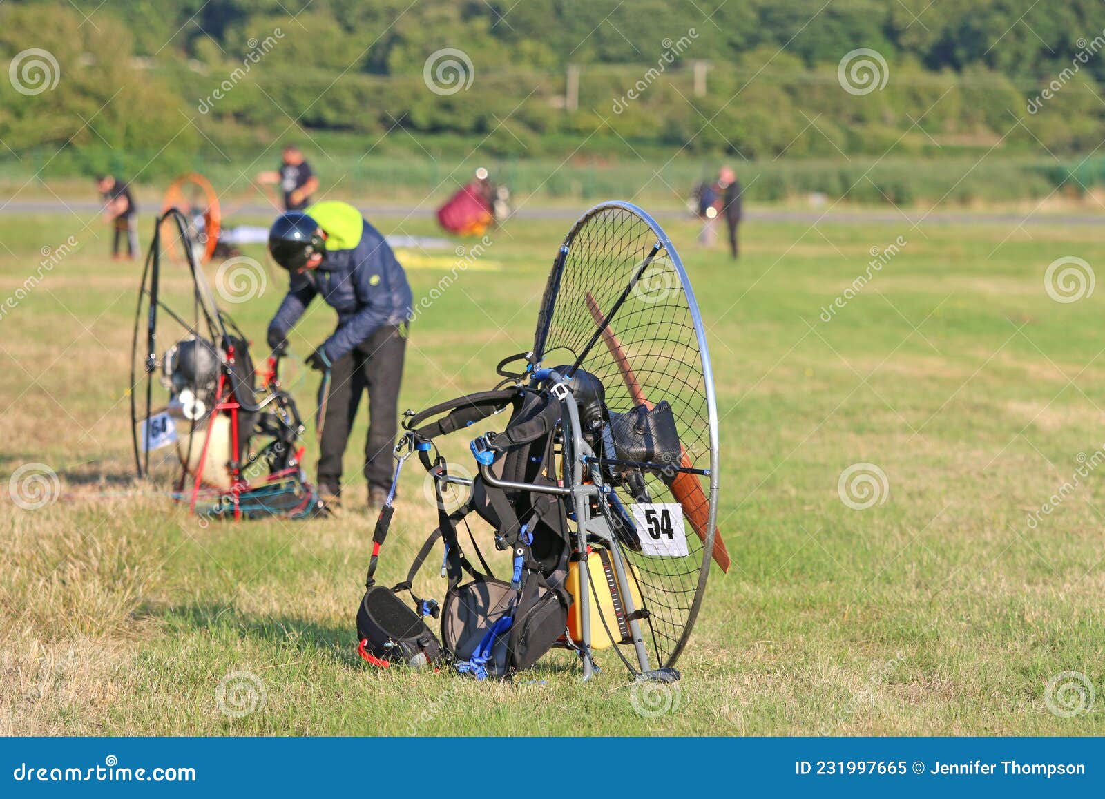 Paramotor Pilot Preparing To Take Off Editorial Image - Image of launch ...