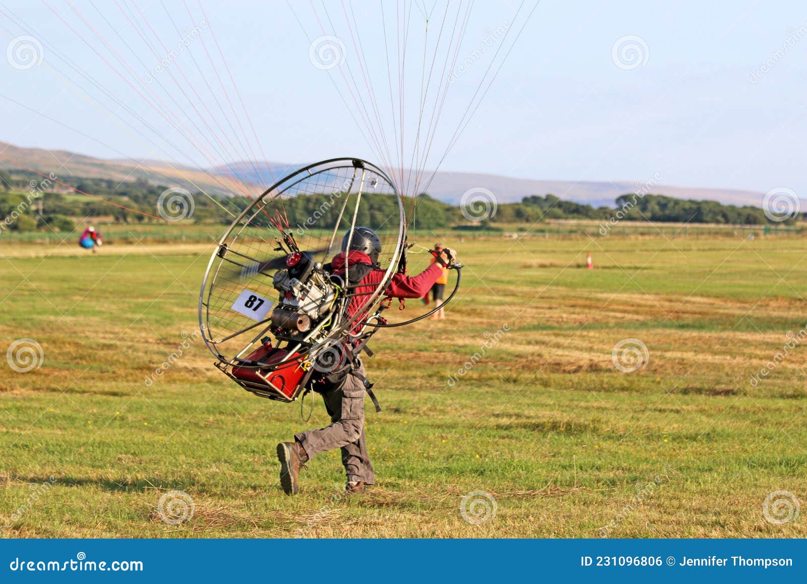 Paramotor Pilot Ready To Take Off Editorial Photo - Image of flying ...