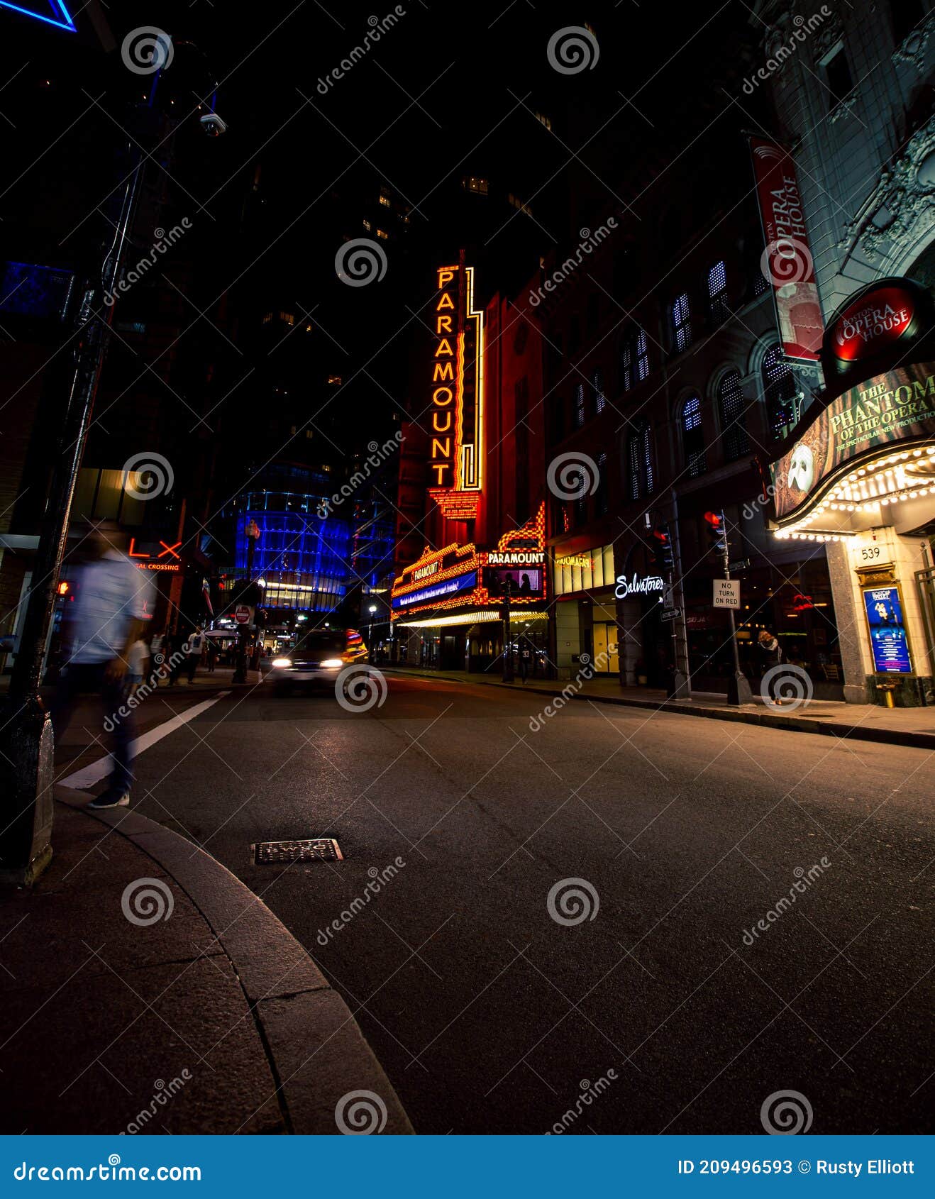 Paramount Sign in the Theater District of Boston Editorial Stock Photo ...