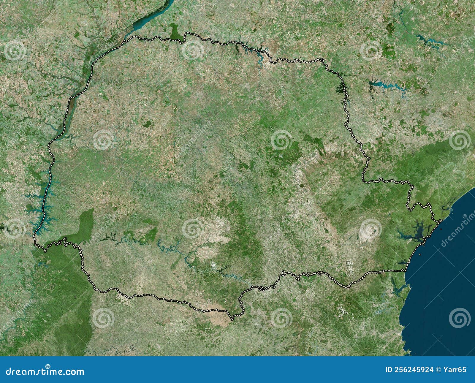 Parana, Brazil. High-res Satellite. No Legend Stock Illustration ...