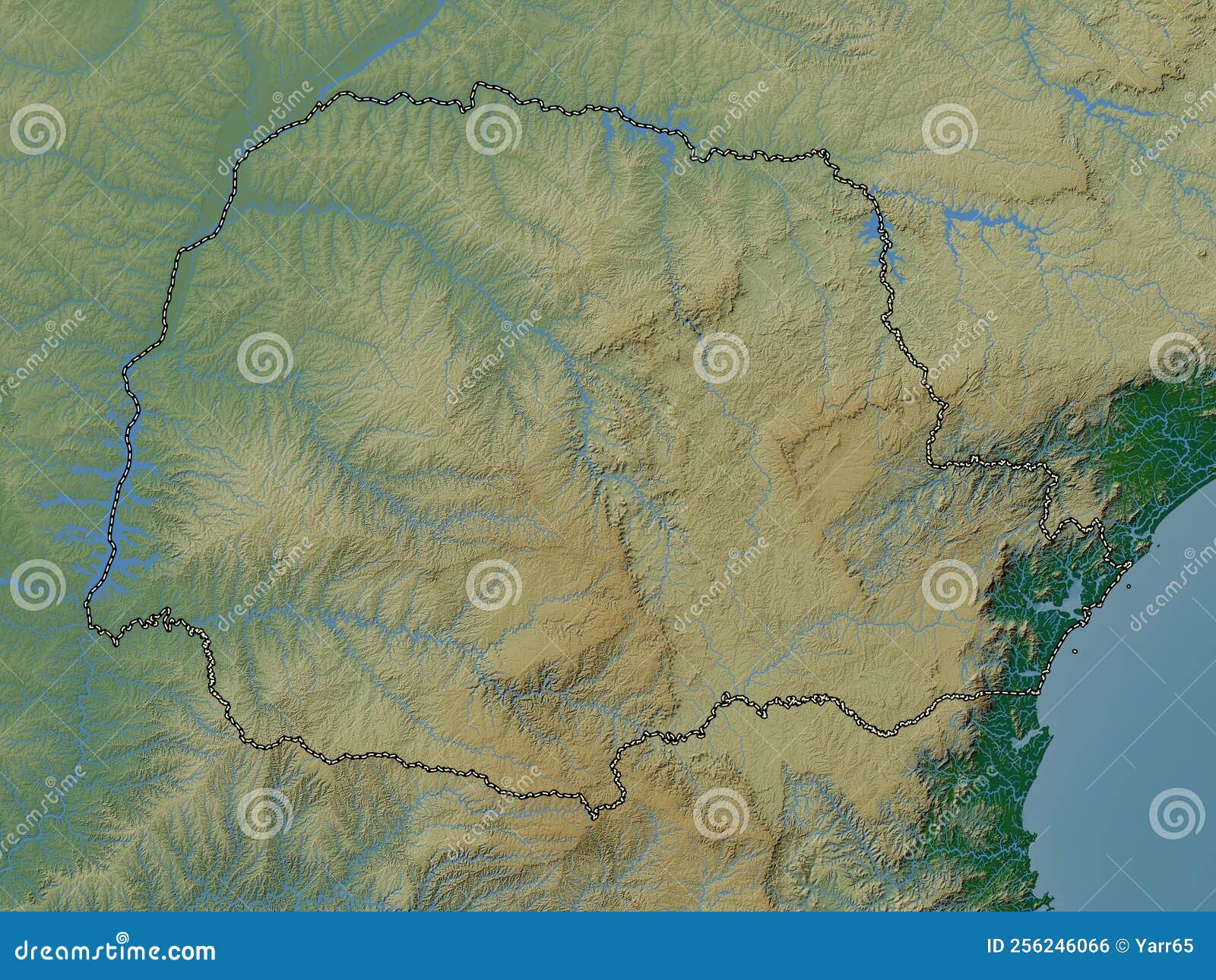 Parana, Brazil. Physical. No Legend Stock Illustration - Illustration ...
