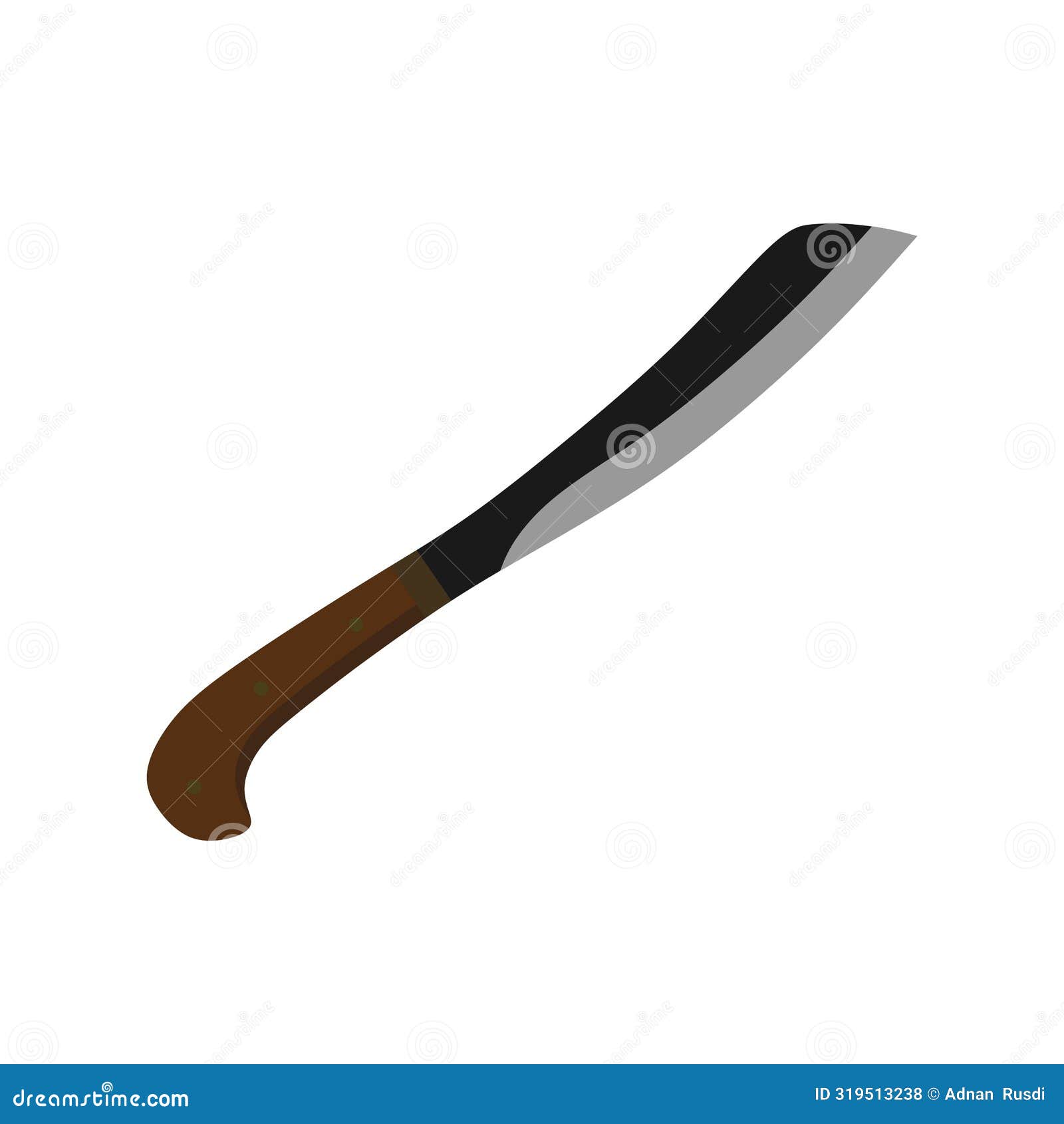 Parang Machete Flat Design Vector Illustration Isolated On White ...