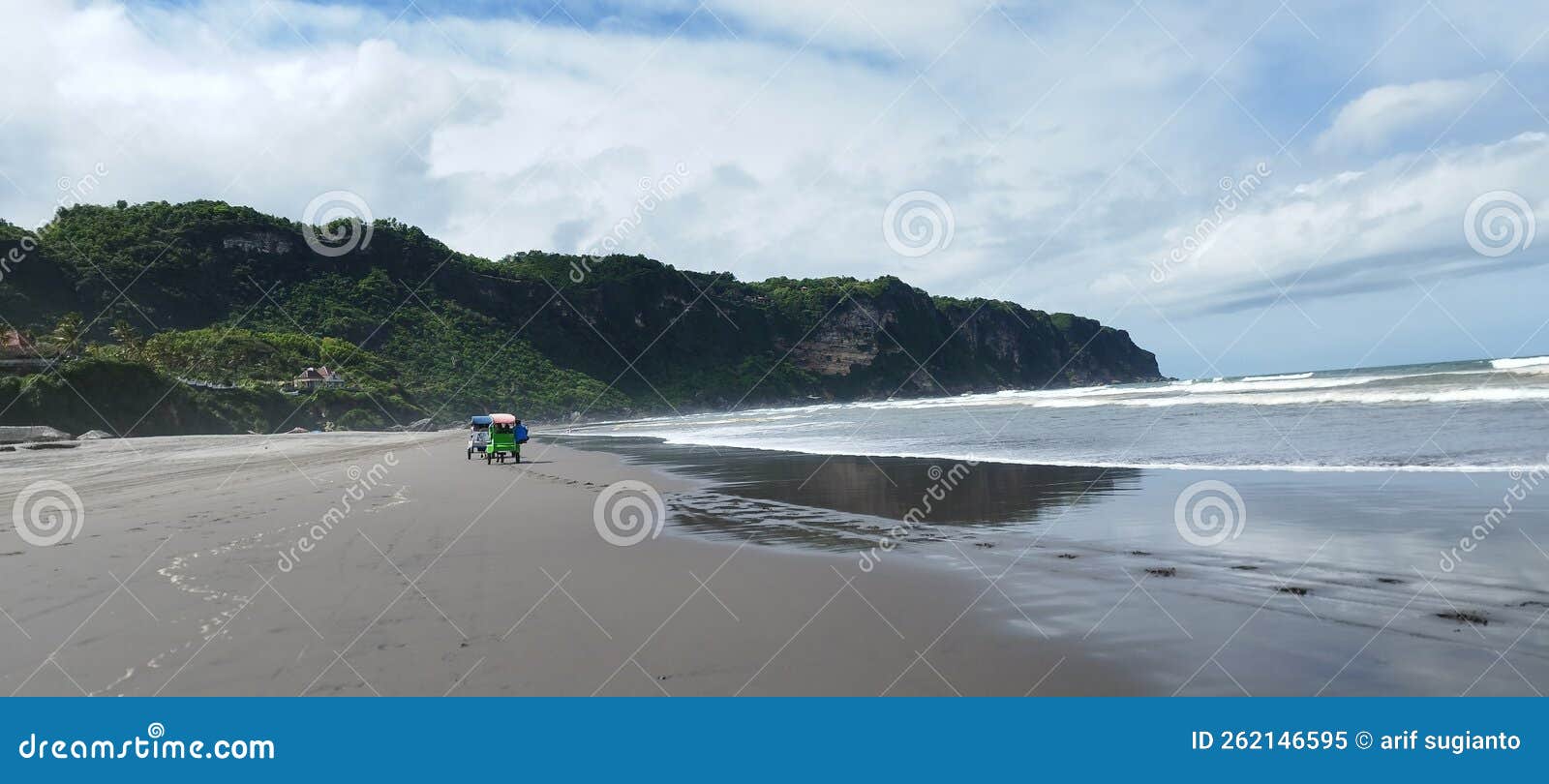 Parangtritis Beach Yogyakarta Stock Image - Image of yogyakarta, river ...