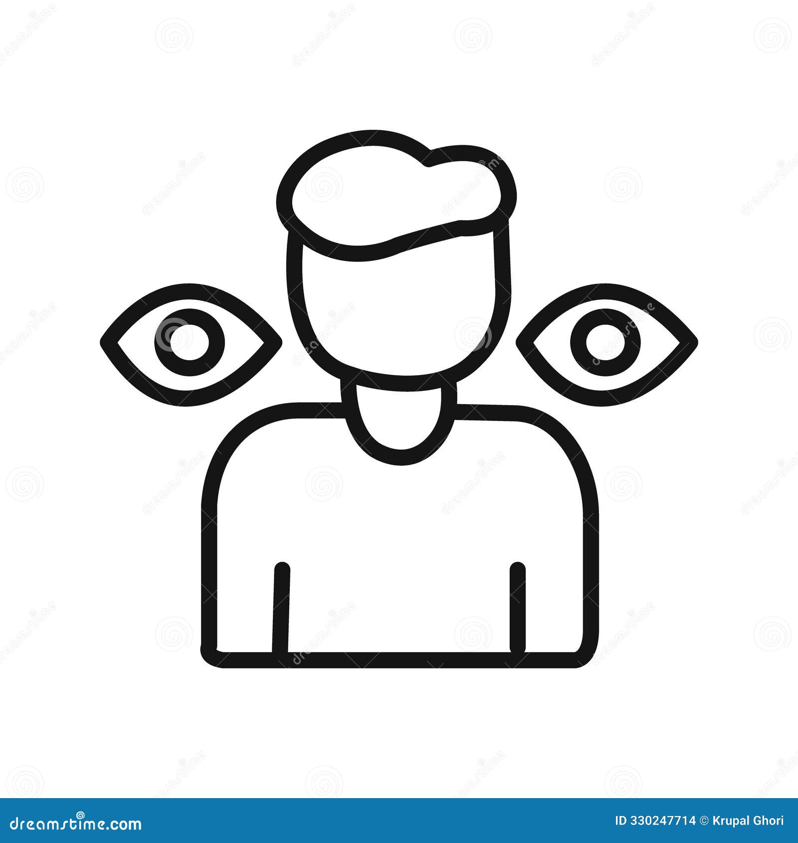 Paranoia Icon Linear Graphics Set Vector Stock Illustration ...