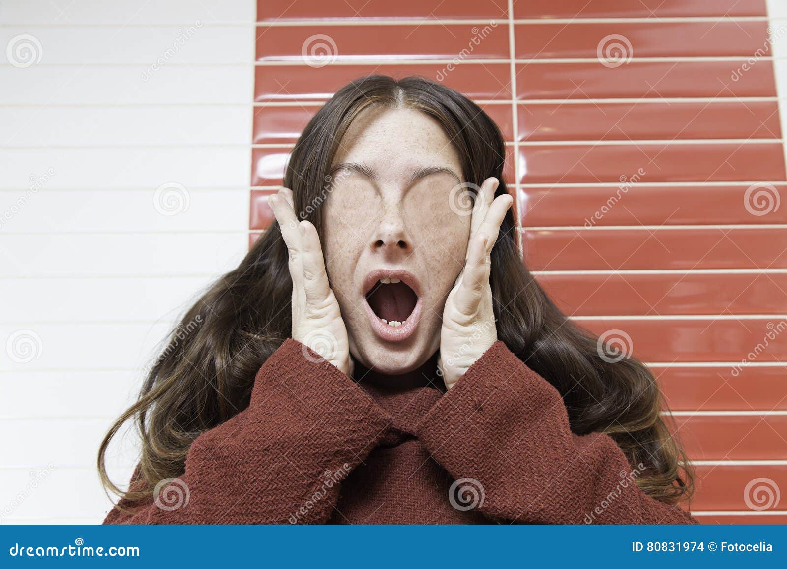 Paranoico Pazzo Della Donna Fotografia Stock - Immagine di panico ...