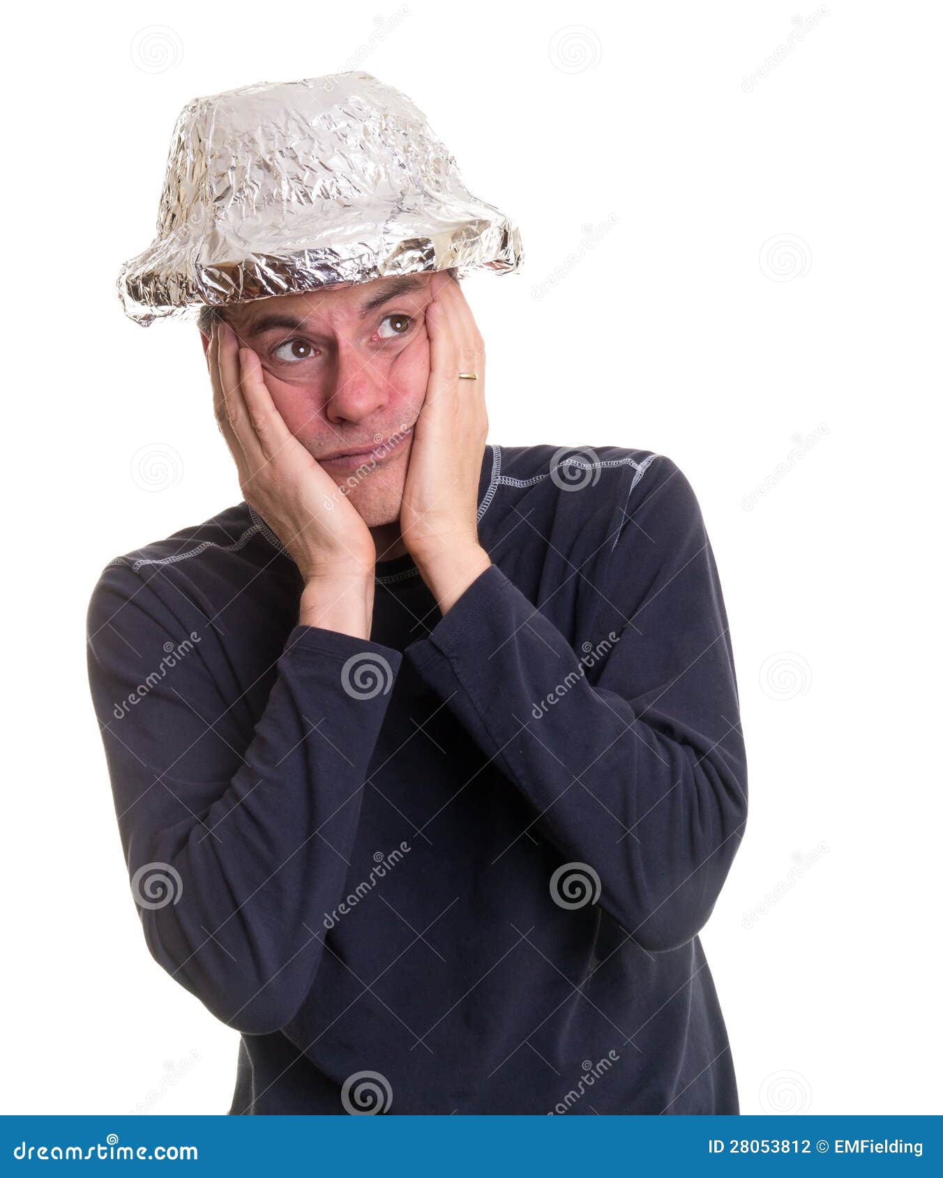 Paranoid Man stock photo. Image of kook, abnormal, head - 28053812