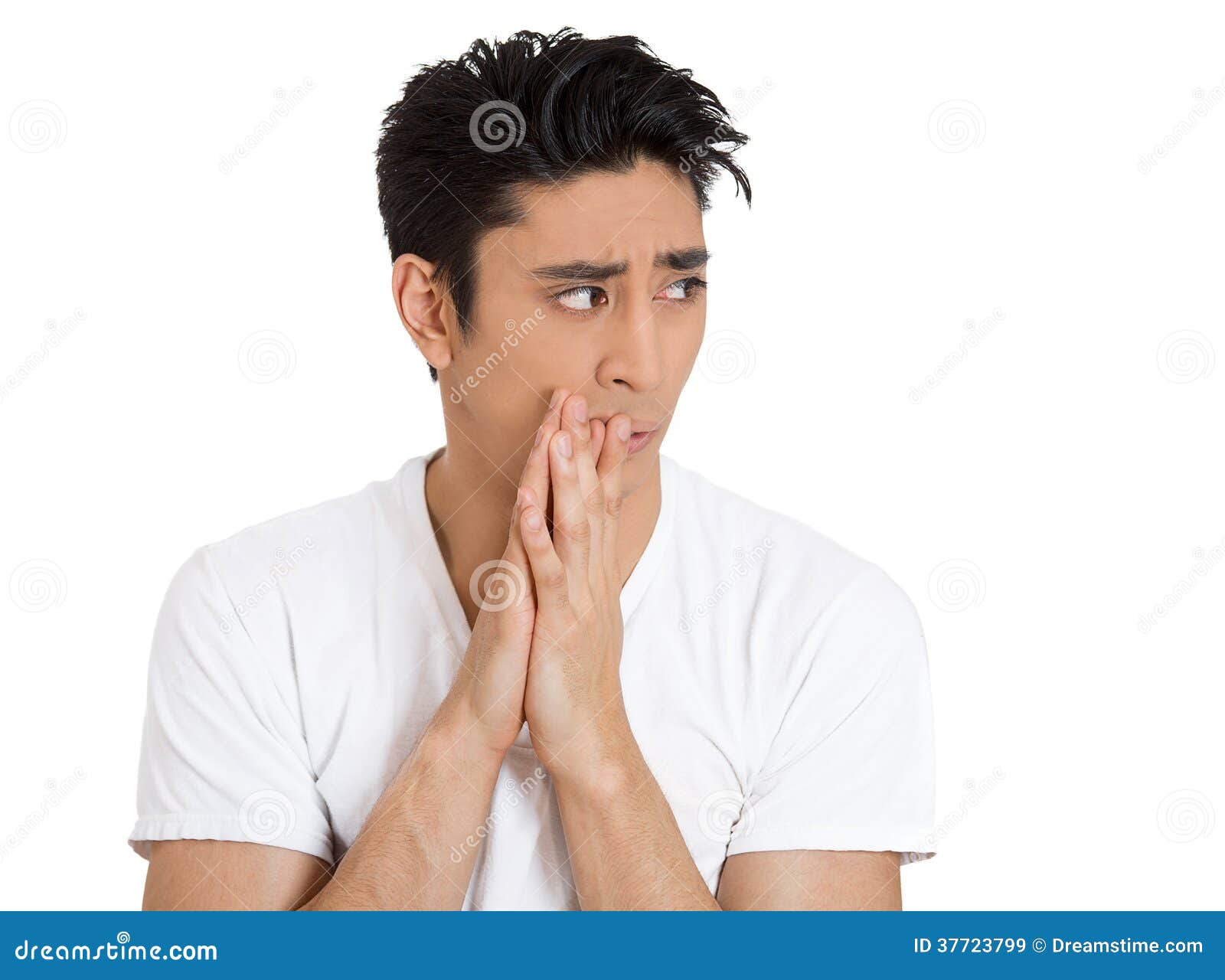 Paranoid nervous man stock image. Image of concerned - 37723799