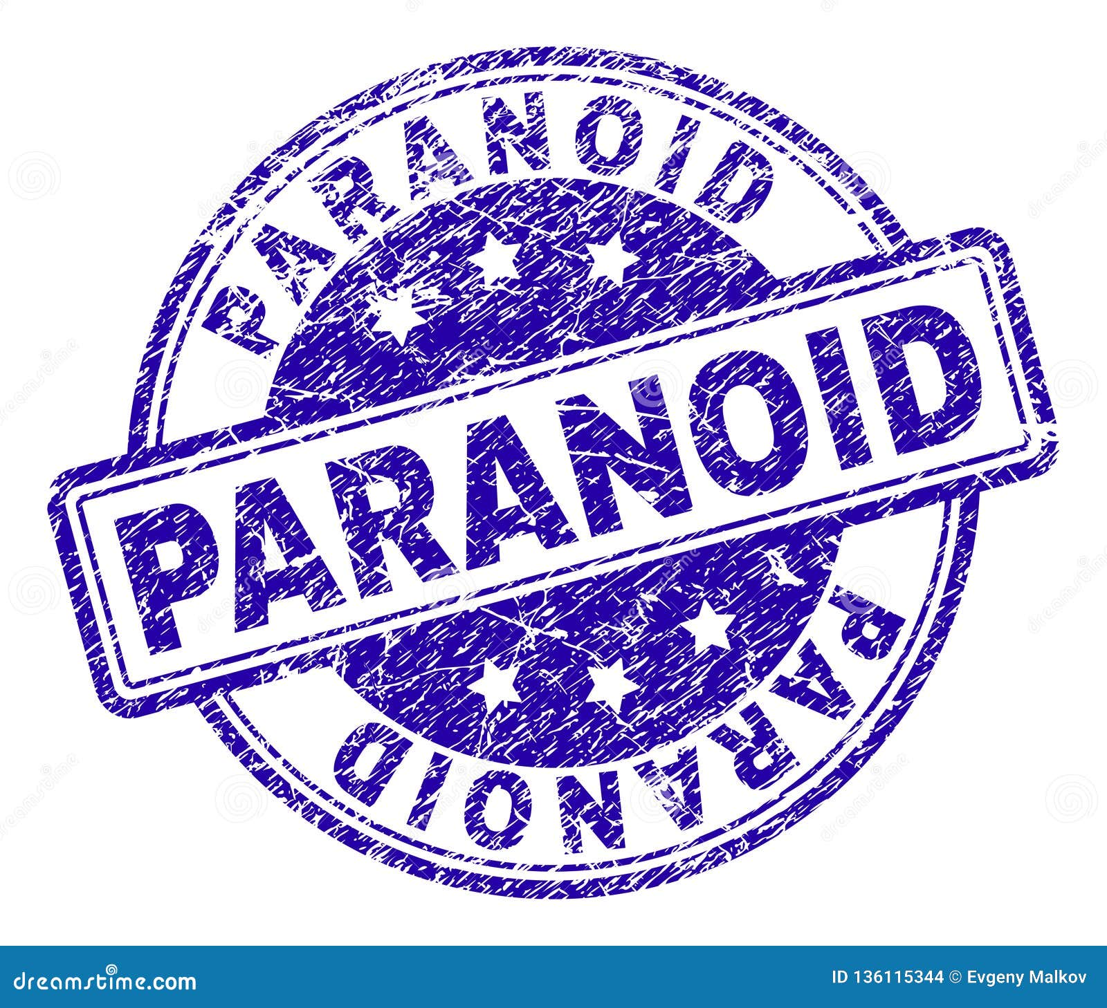 Grunge Textured PARANOID Stamp Seal Stock Vector - Illustration of ...