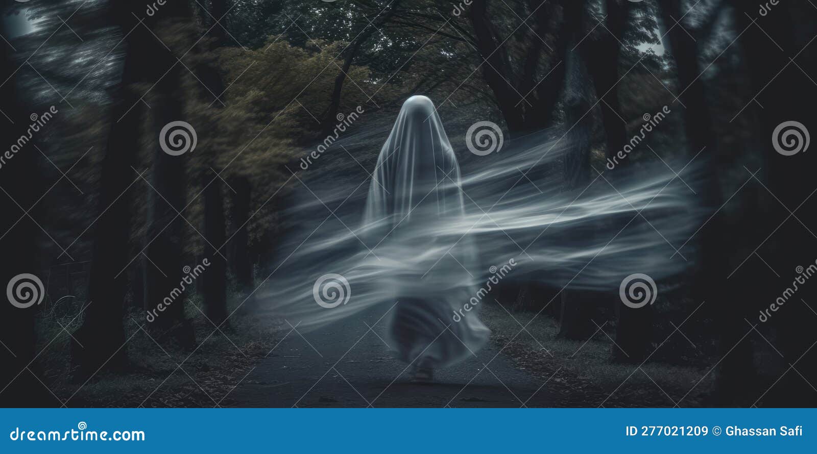 Paranormal Activity of an Apparition Approaching Stock Image - Image of ...