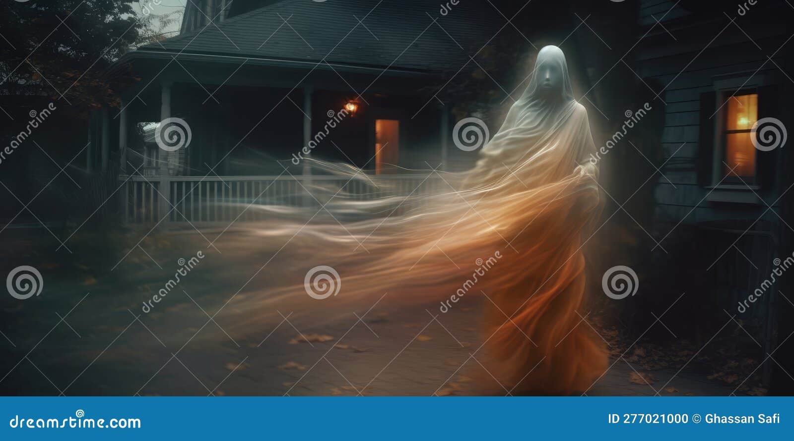 Paranormal Activity of an Apparition Approaching Stock Photo - Image of ...