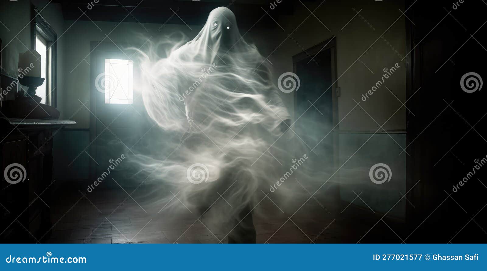 Paranormal Activity of an Apparition Approaching Stock Image - Image of ...